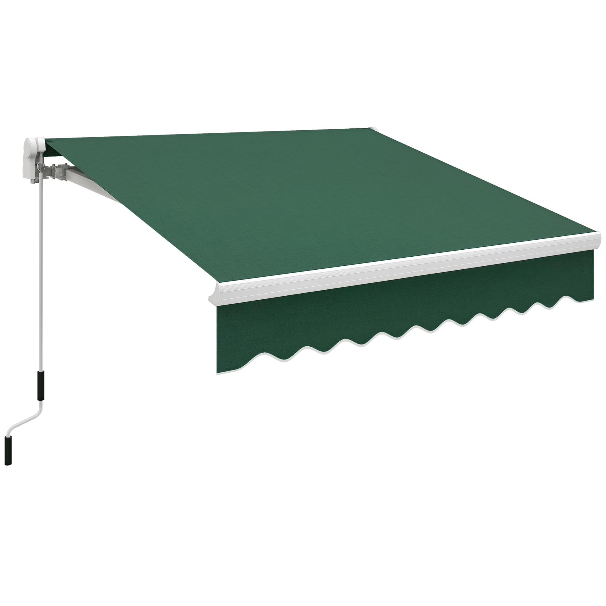Outsunny 8' x 7' Patio Retractable Awning, Manual Exterior Sun Shade ...