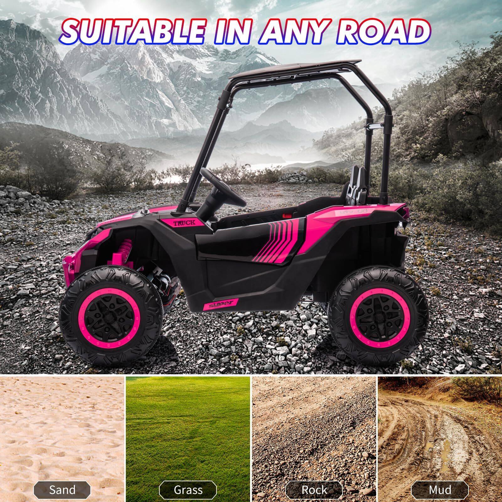 Jojoka Acekool 2 Seater Ride on Car for Kids, 24V 7AH Electric Off Road ...