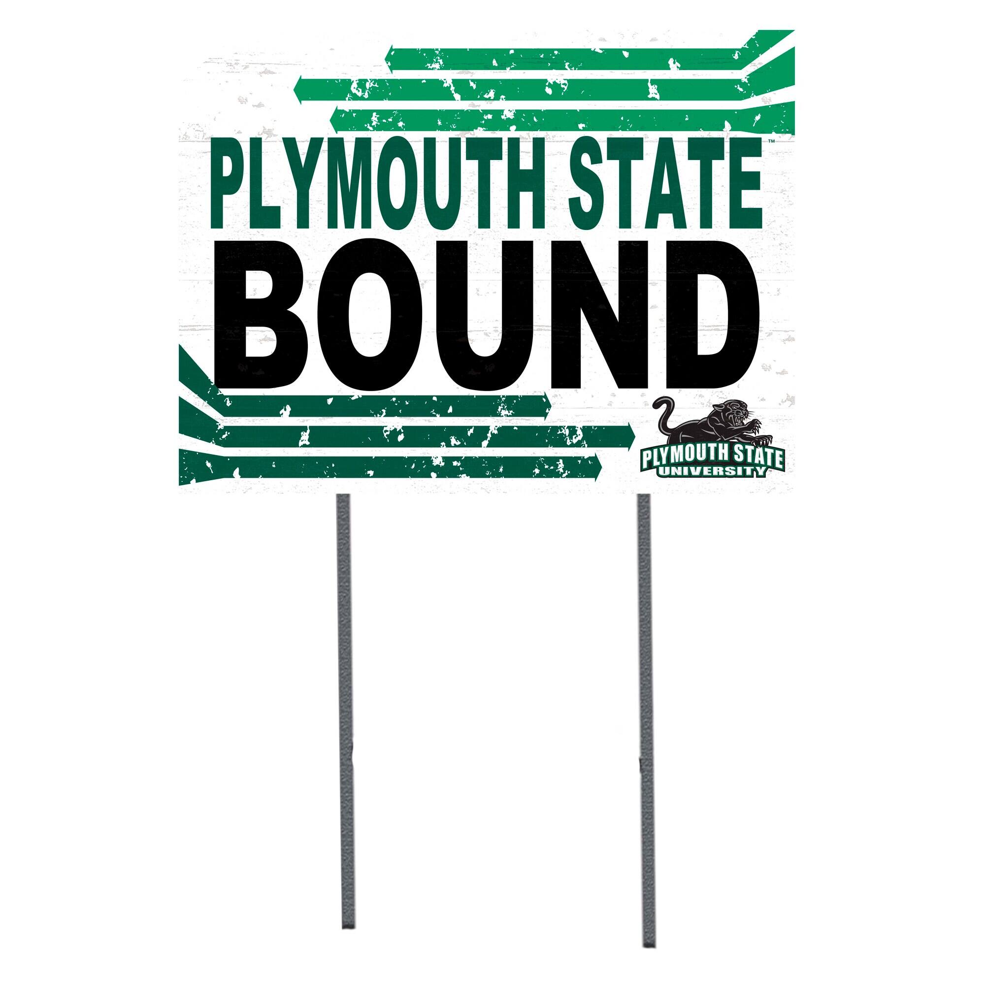Jardine Plymouth State Panthers 18" x 24" Bound Yard Sign White ...