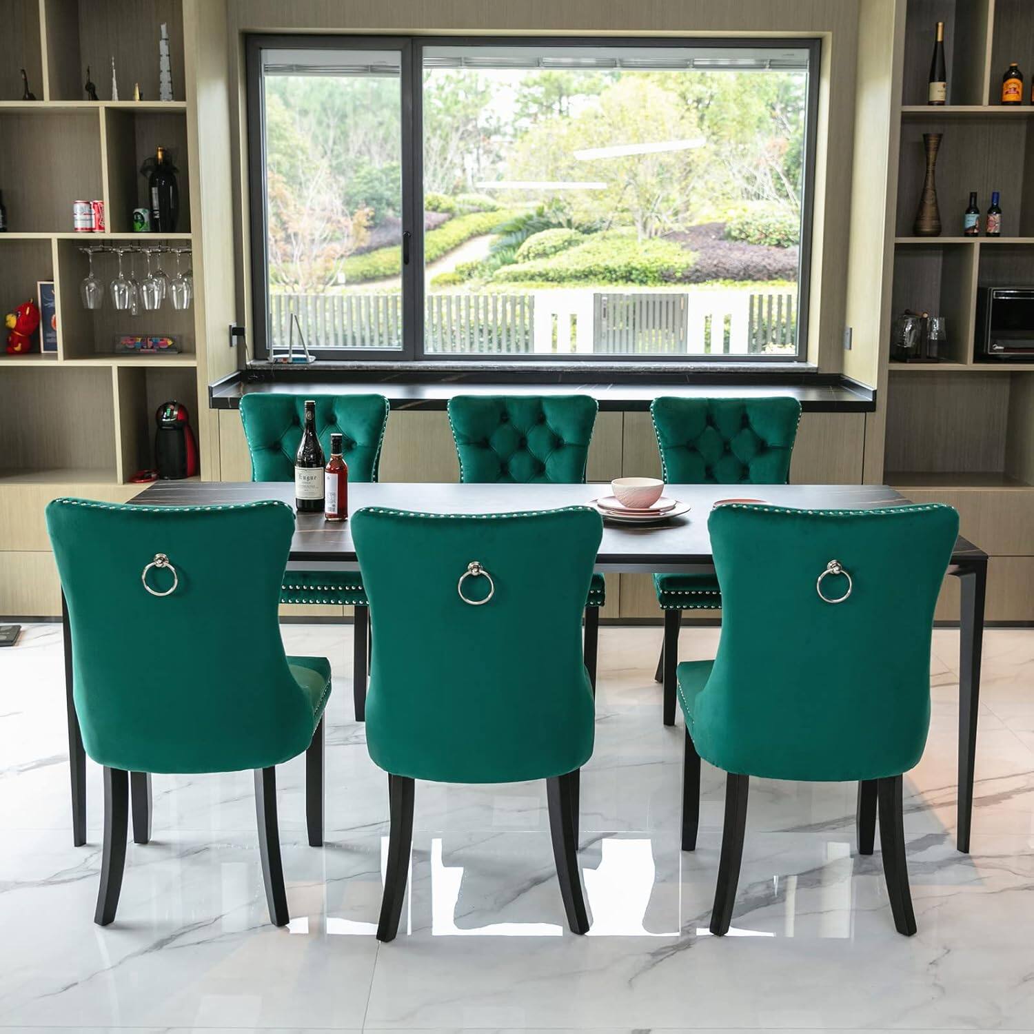 Trinkets Crazed Velvet Dining Chairs Set of 2, Upholstered High end ...