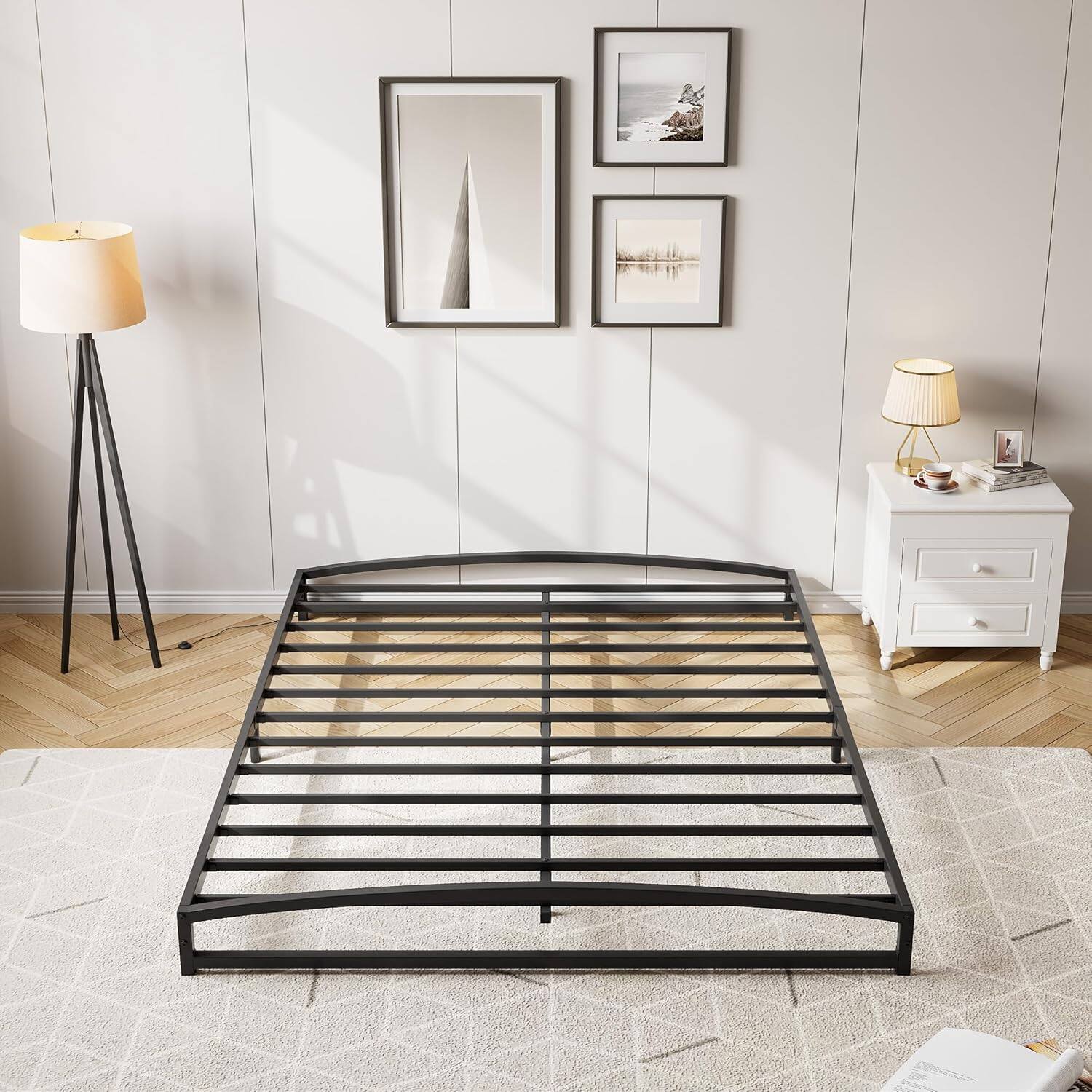 GARVEE Low Metal Bed Frame Full Size, 6 Inch Heavy Duty Platform Base ...