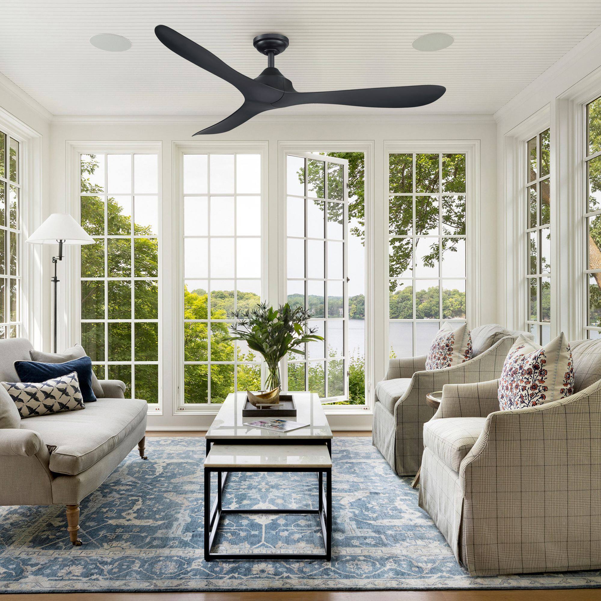 Parrot Uncle 56 in. Modern Propeller 3 Blade Ceiling Fan with Remote ...