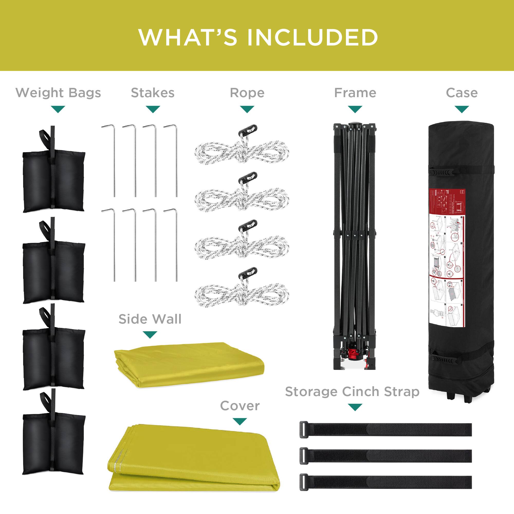 Best Choice Products 10x10ft Easy Setup Pop Up Canopy, Portable Tent w ...