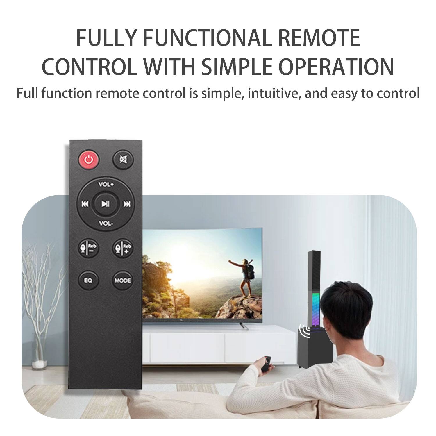 Topteng BS 68 2.1CH Bluetooth 5.0 Speaker System with Subwoofer, RGB Lights, TWS Pairing ...