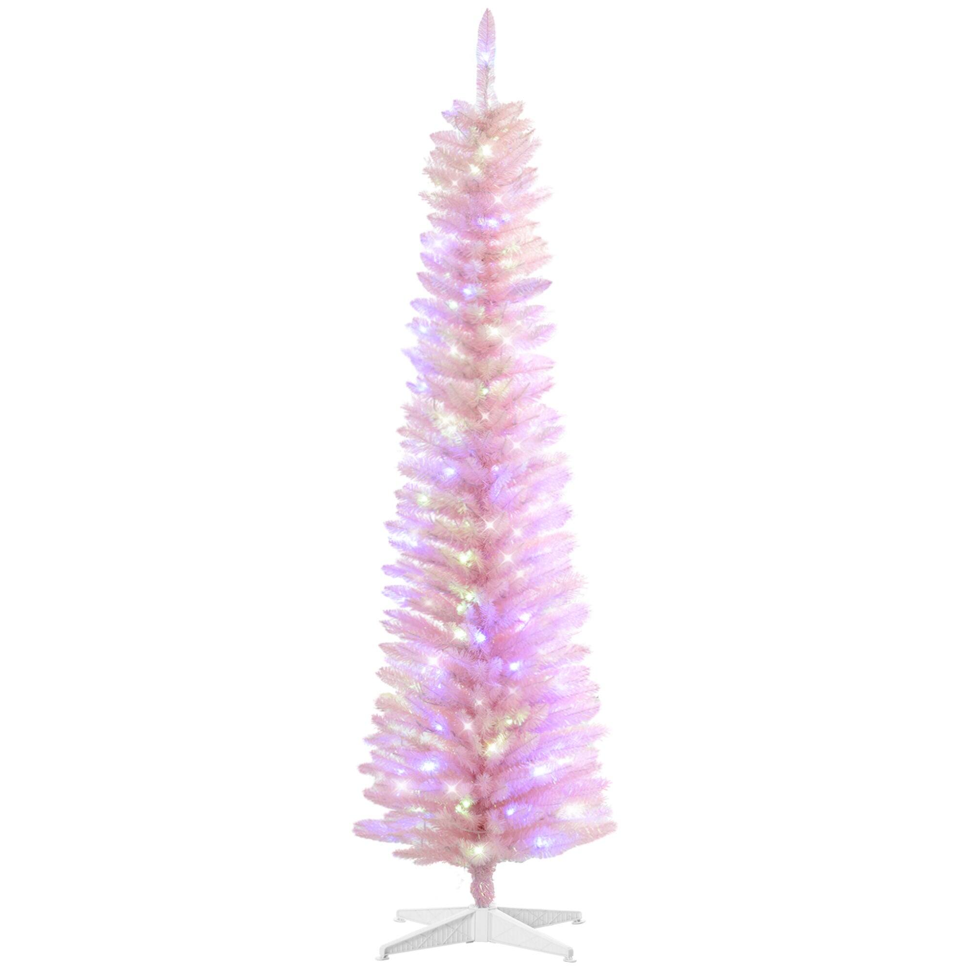 BreeBe 6ft Tall Pencil Prelit Artificial Christmas Tree Holiday DÃ©cor ...