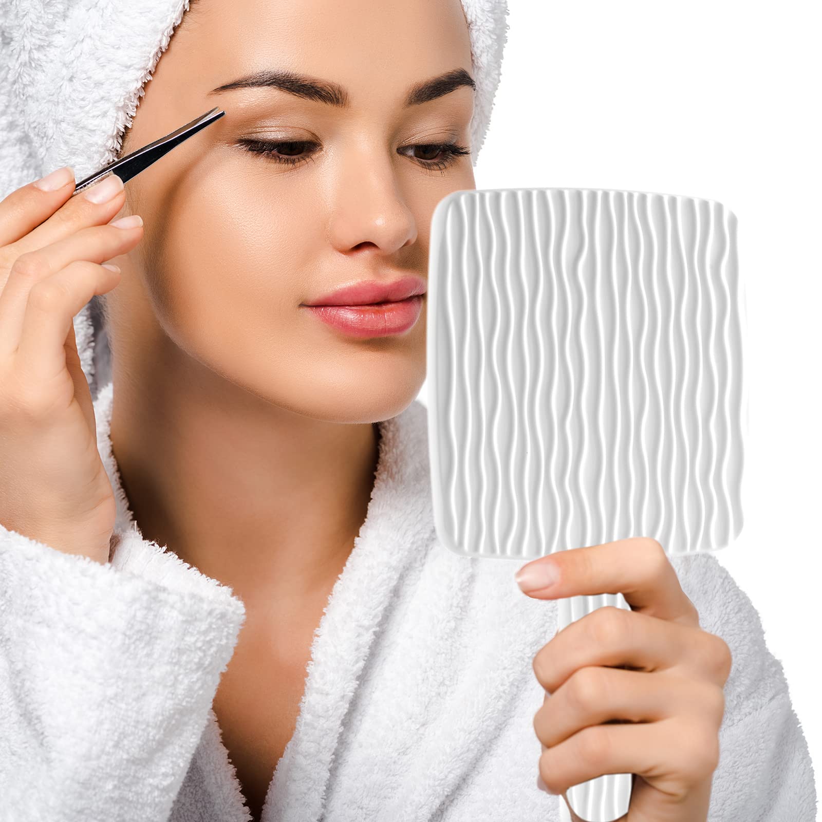 Cedar Assembly Hand Mirror Handheld With Handle For Makeup Portable ...
