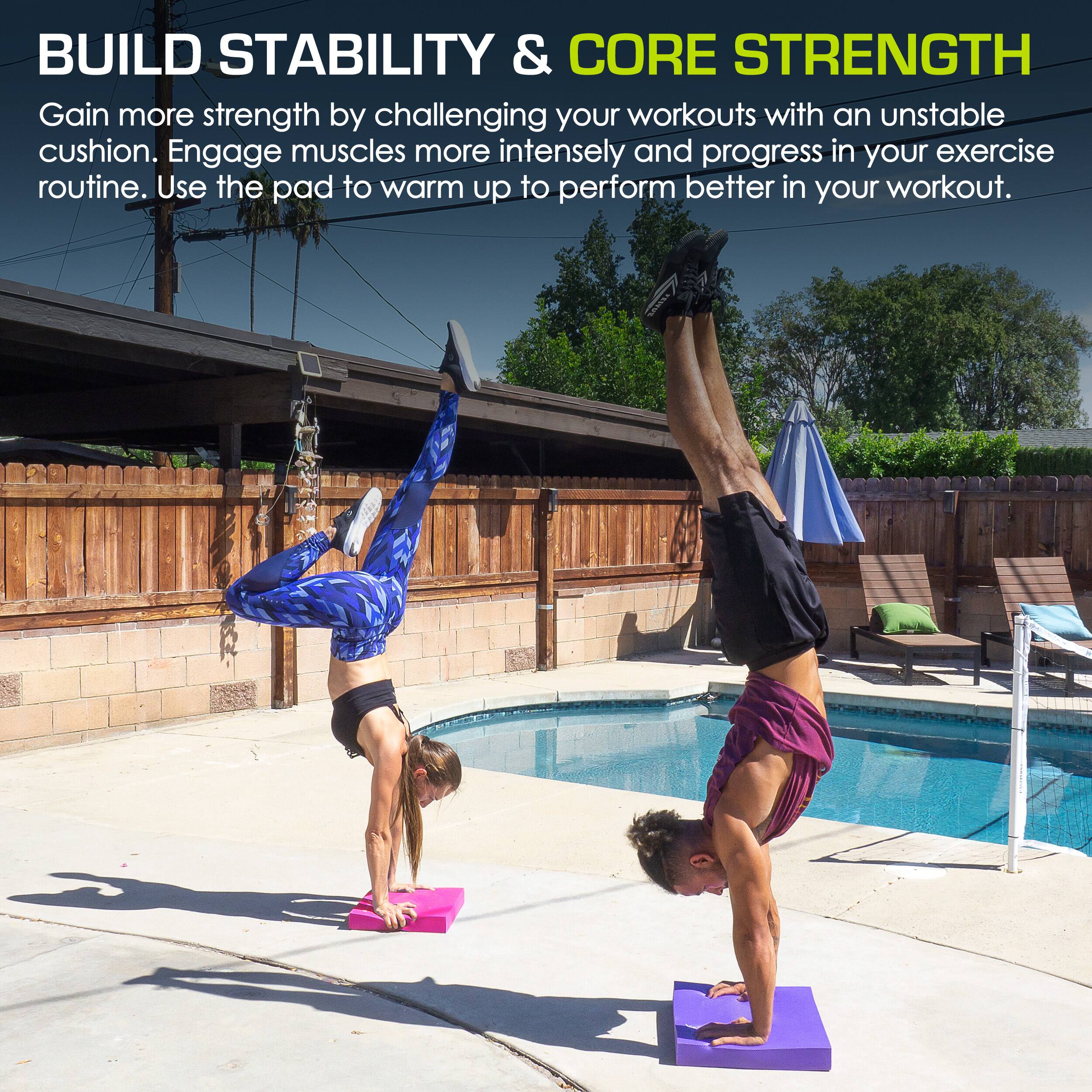 ProsourceFit Exercise Balance Pad 15x18.75 in Purple ps-1041-bp-l ...