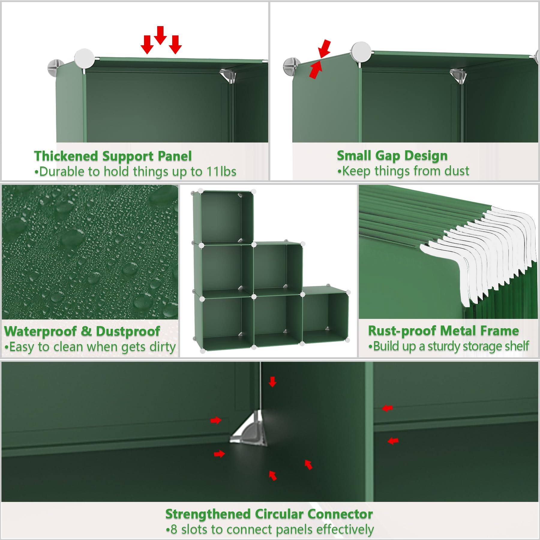 Empire DigiLabs 6 cube Storage Organizer Stackable Cubes Shelves ...