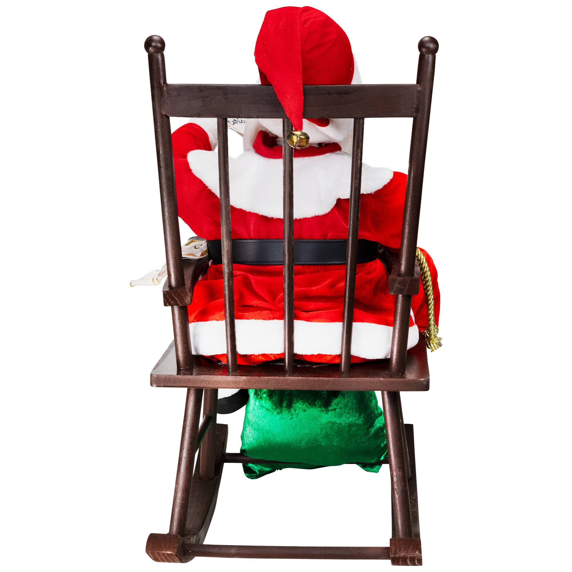 Northlight LED Lighted, Animated and Musical Santa Claus Rocking Chair ...