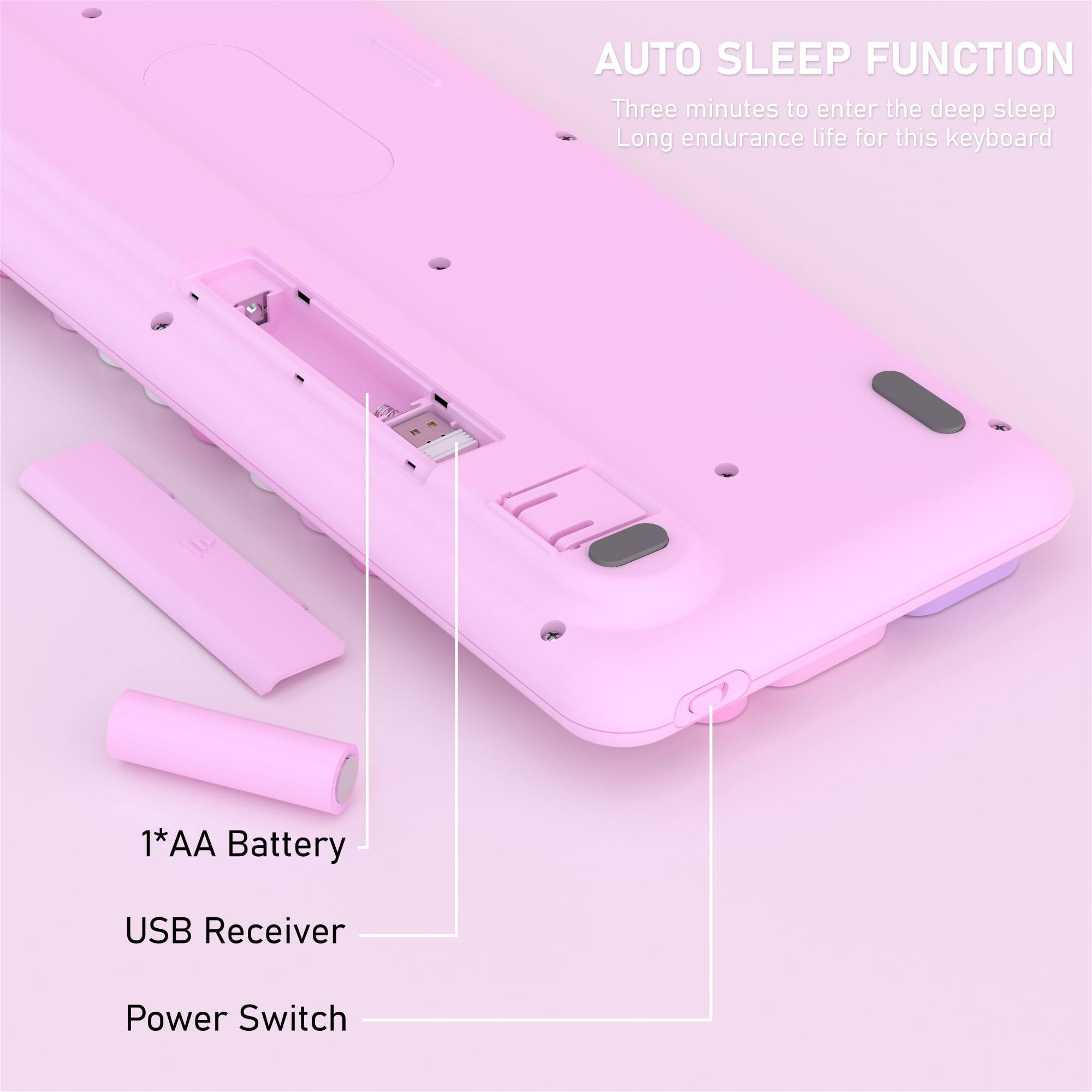 Pacoar Cade Colorful Wireless Dual Multi device Typewriter Retro Round ...