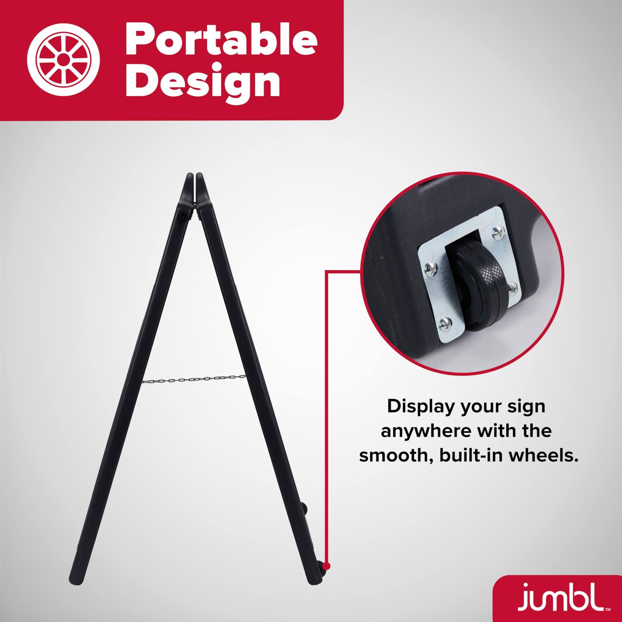 Jumbl 24" x 36" A Frame Signboard 2 Sided Sidewalk Sign W/Portable ...