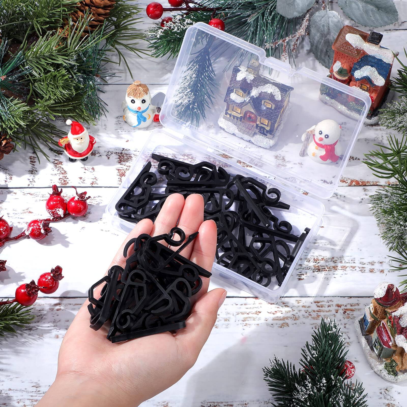 Paradigms Interiors Christmas Light Clips Outdoor Gutter Hooks Plastic ...