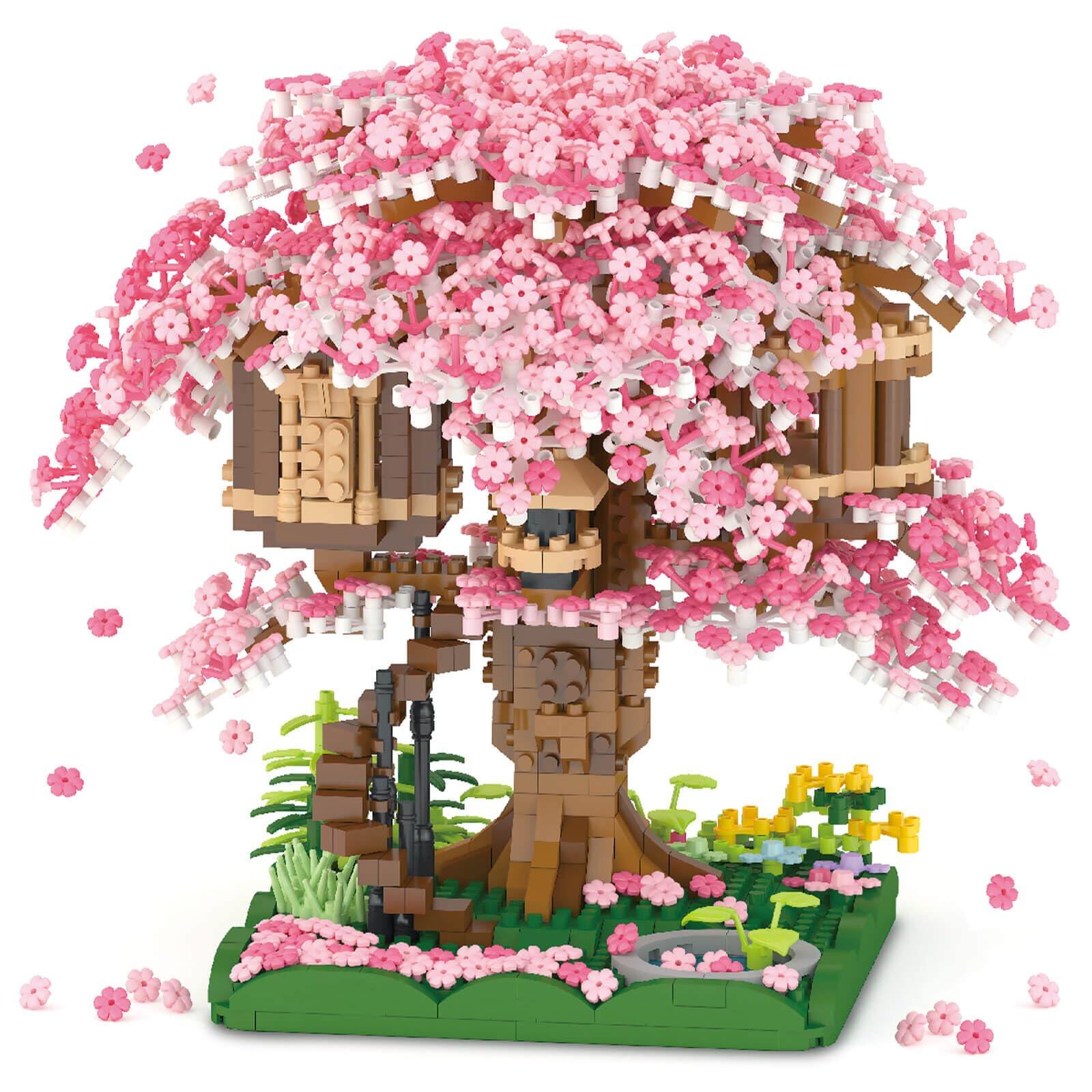 NICHOLAS KLEIN Cherry Blossom Bonsai Tree Building Sets House Model For ...