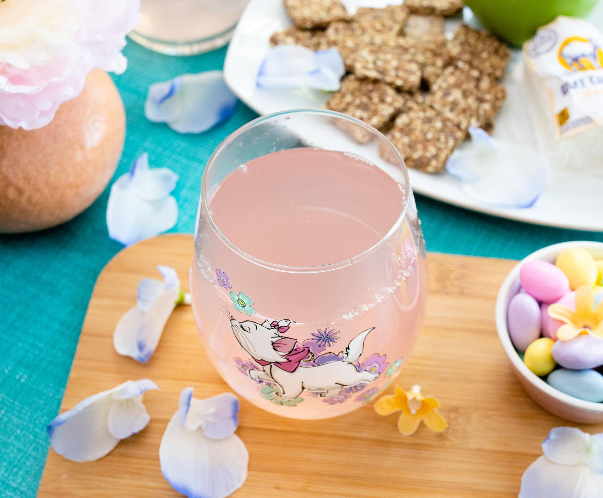 Silver Buffalo Disney The Aristocats Marie Walking Teardrop Stemless ...