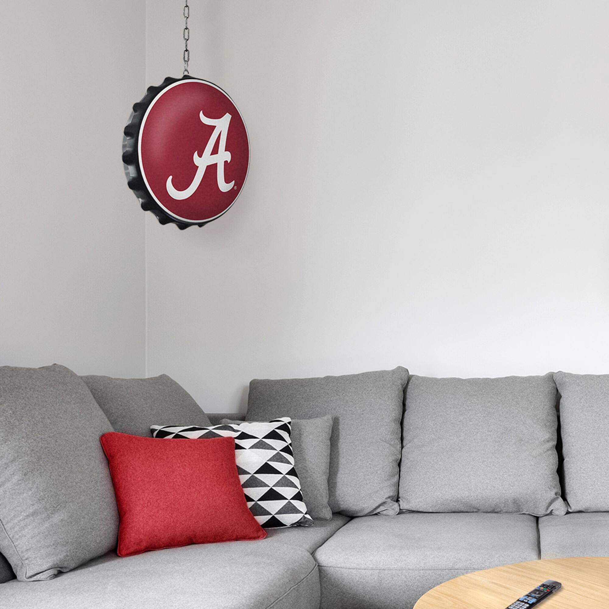 The Fan Brand Alabama Tide Logo Bottle Cap Dangler Crimson 5042845 ...