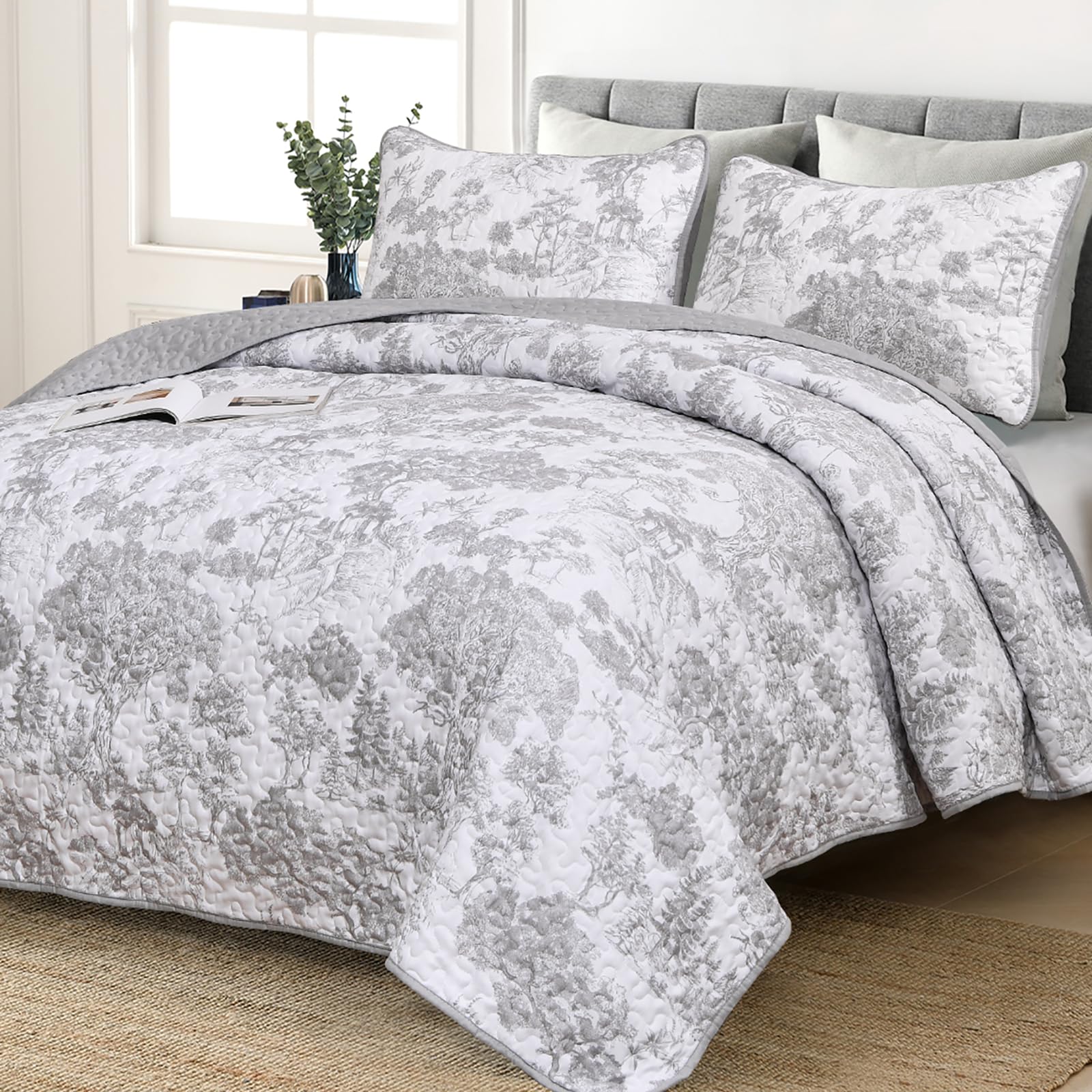 NICHOLAS KLEIN - Quilt Set King Bedspreads Lightweight Microfiber Toile ...