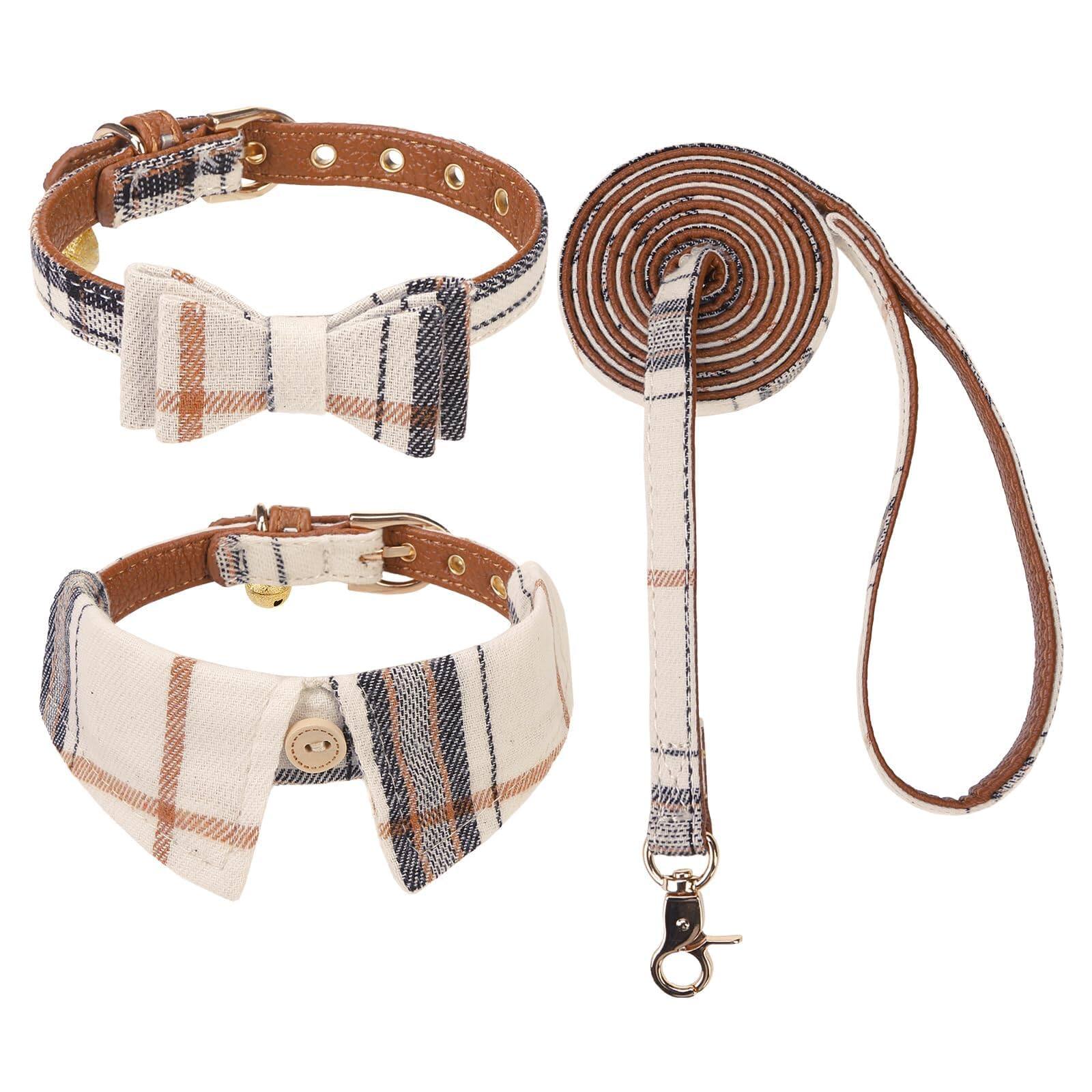 Paradigms Interiors Dog Collar And Leash Set With Bowtie Bells Puppy ...
