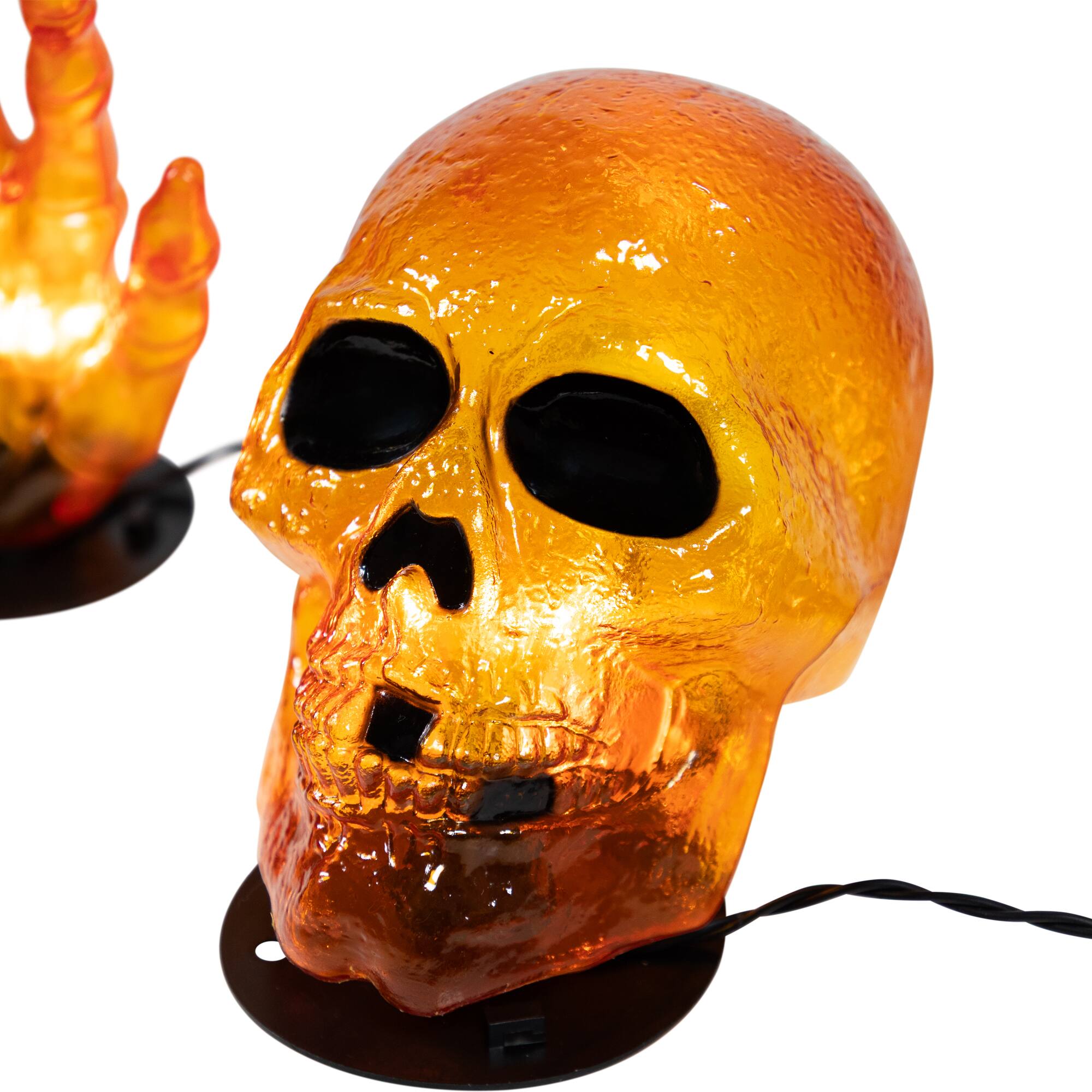 Northlight LED Lighted Skull and Hands Outdoor Halloween Decoration 4 ...
