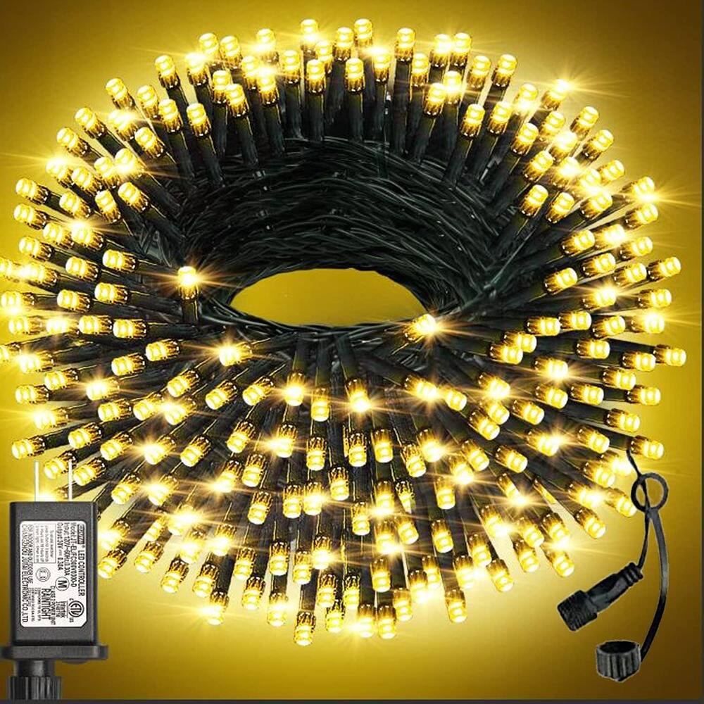 PARKER SLATER 105 foot, 300 LED Christmas lights that are plug in Warm ...