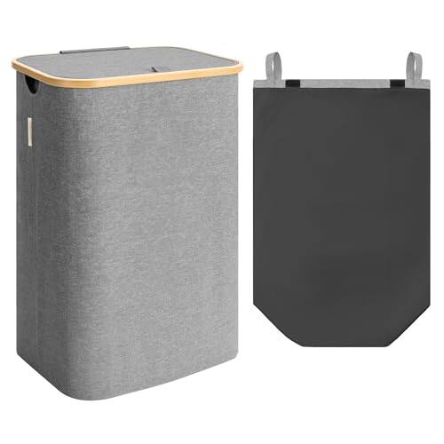 Vulpecula Spade 100L Large Laundry Hamper with Lid, Tall Laundry Basket ...