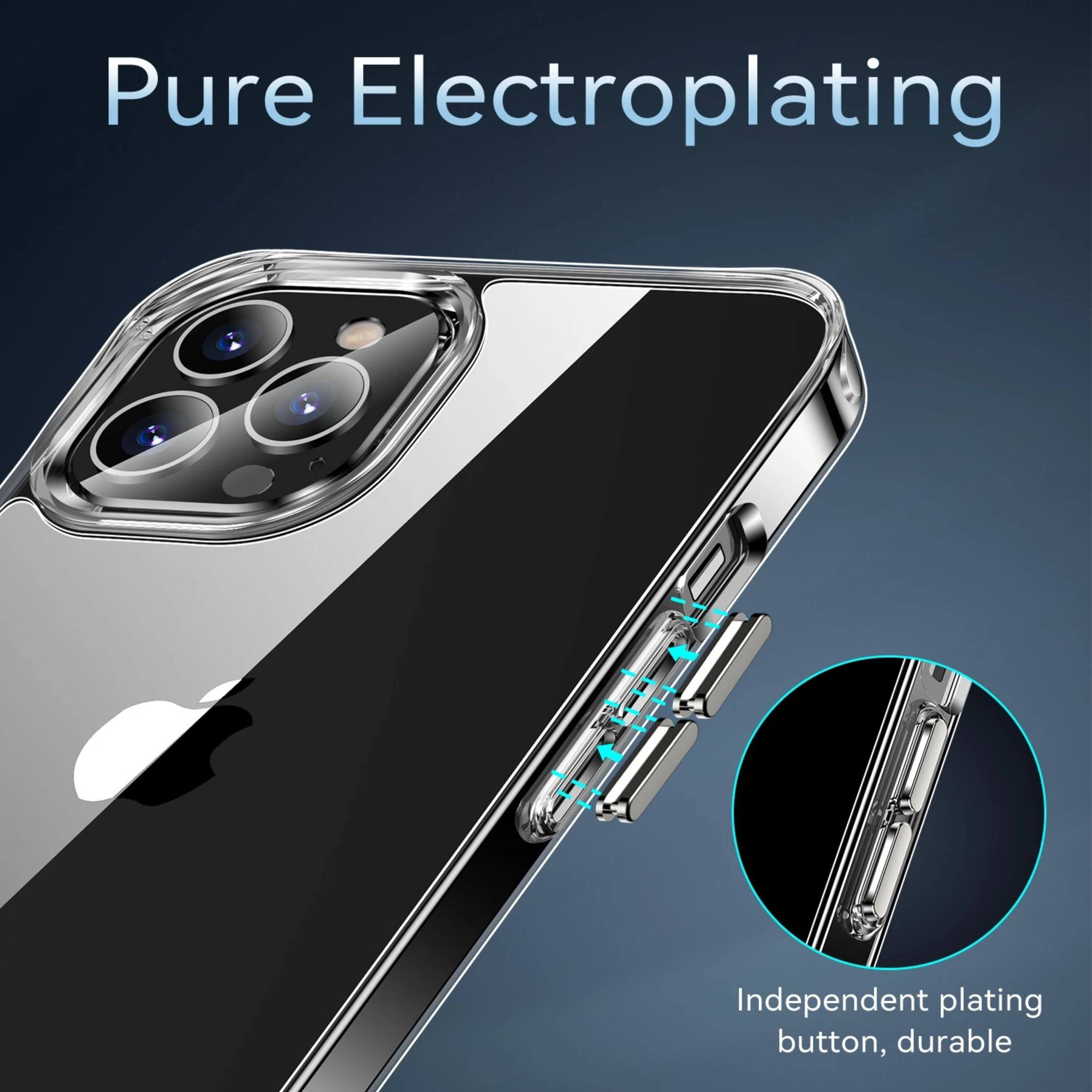 Kitcheniva Shockproof Crystal Chromed Buttons Phone Case For iPhone 14 ...