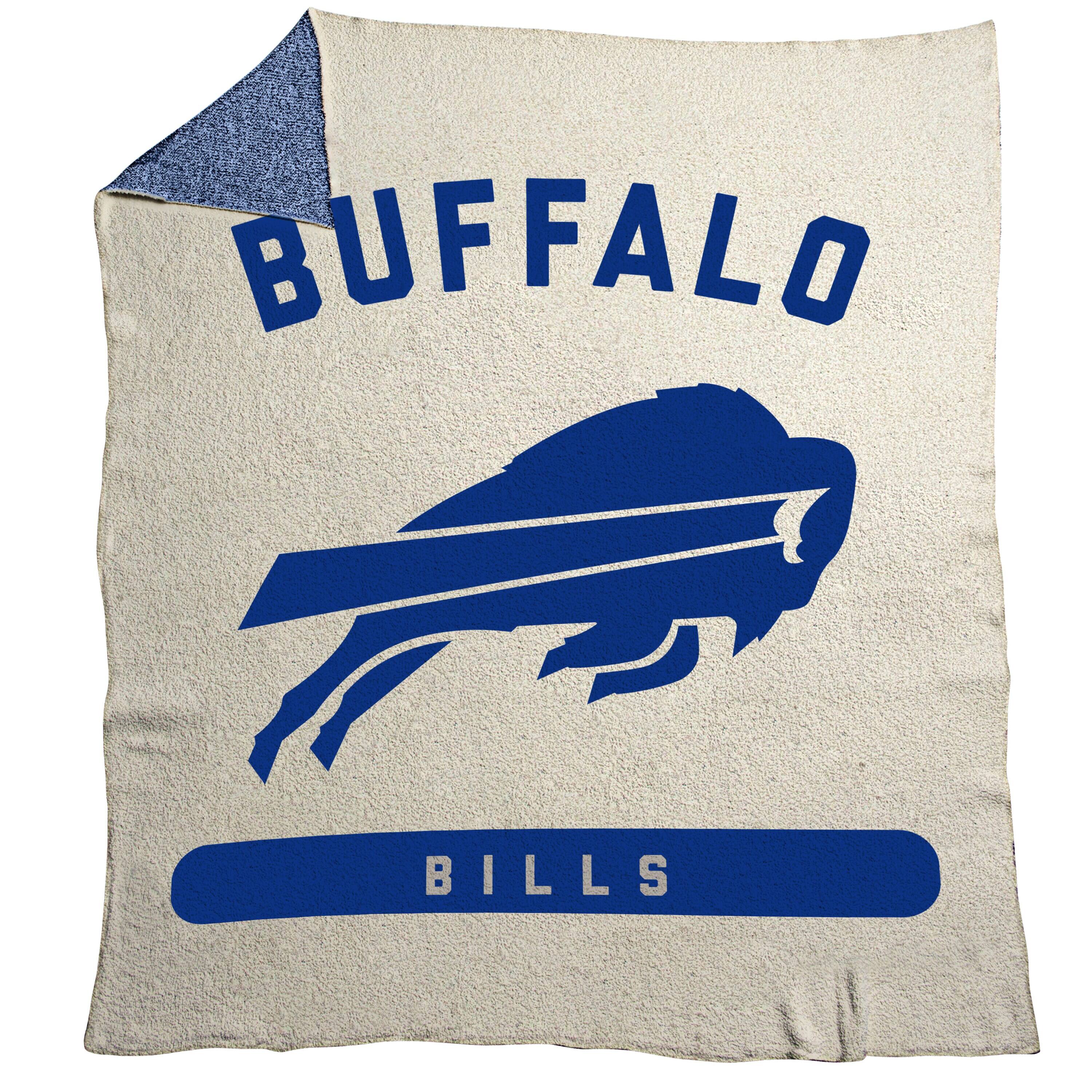 Logo Brands Buffalo Bills 50" x 60" Luxe Dreams Throw Blanket Oatmeal ...
