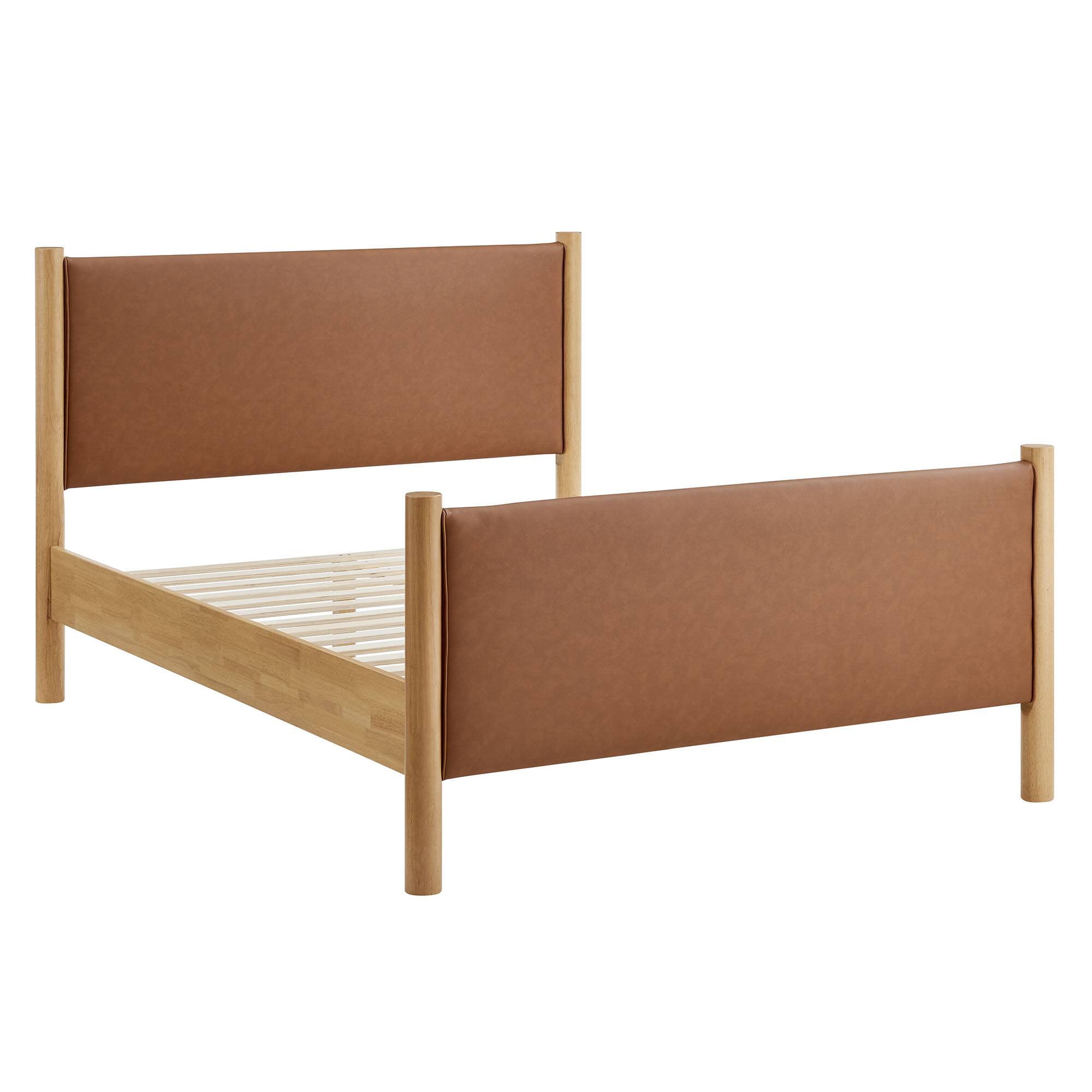 Modway Alva Queen Wood Canopy Platform Bed Brown MWY-MOD-7215-SOA ...