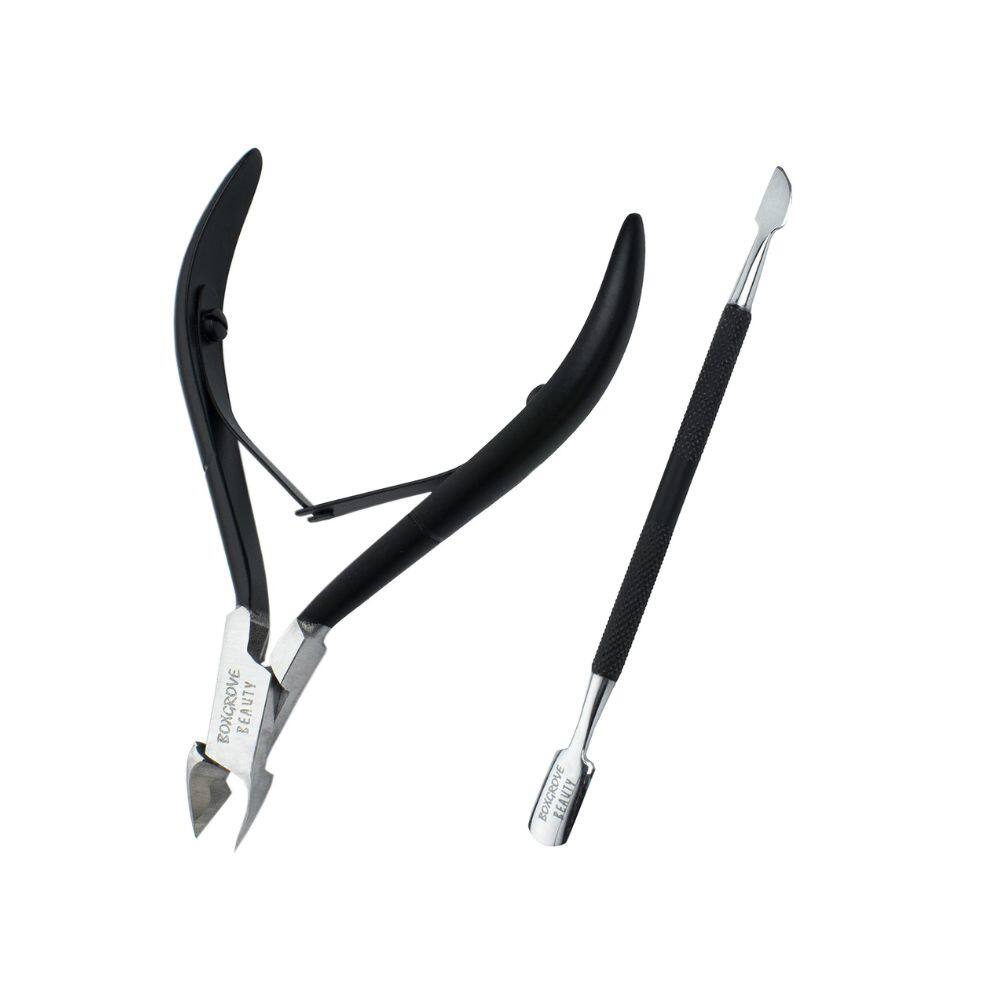 Beauty Hub Ecommerce Professional Cuticle Cutter and Pusher Tool Black ...
