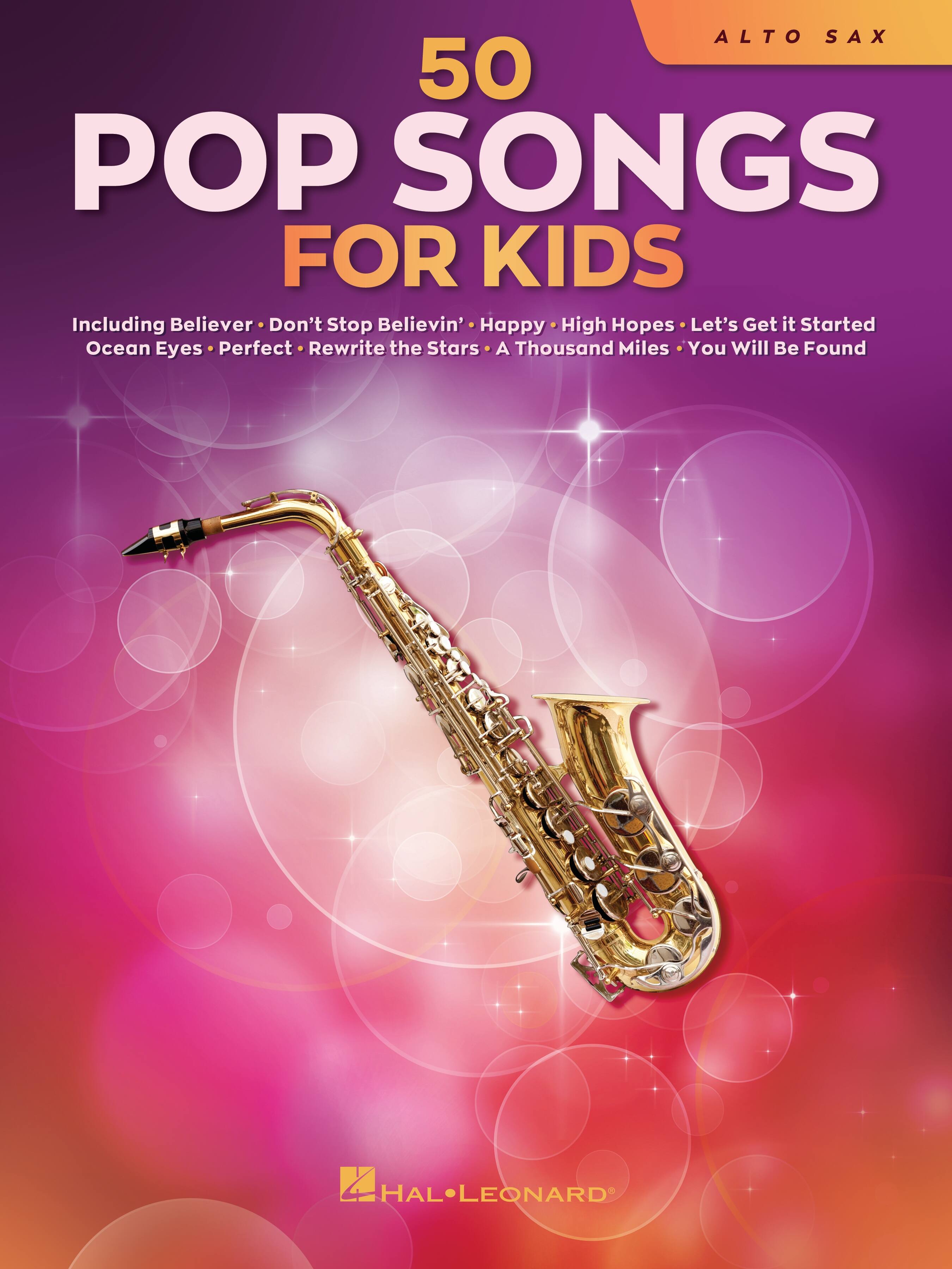 Hal Leonard 50 Pop Songs for Kids Alto Sax Instrumental Sheet Music ...