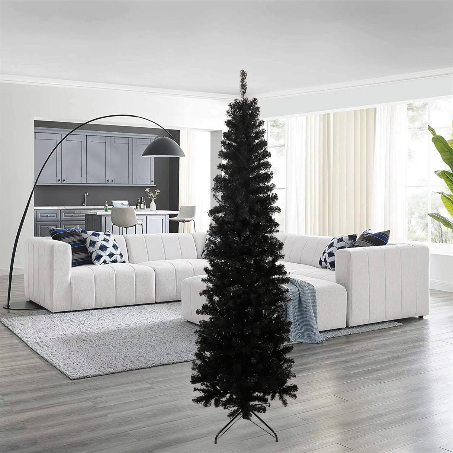 Pefilos 7.5ft Artificial Christmas Tree with Foldable Metal Stand ...