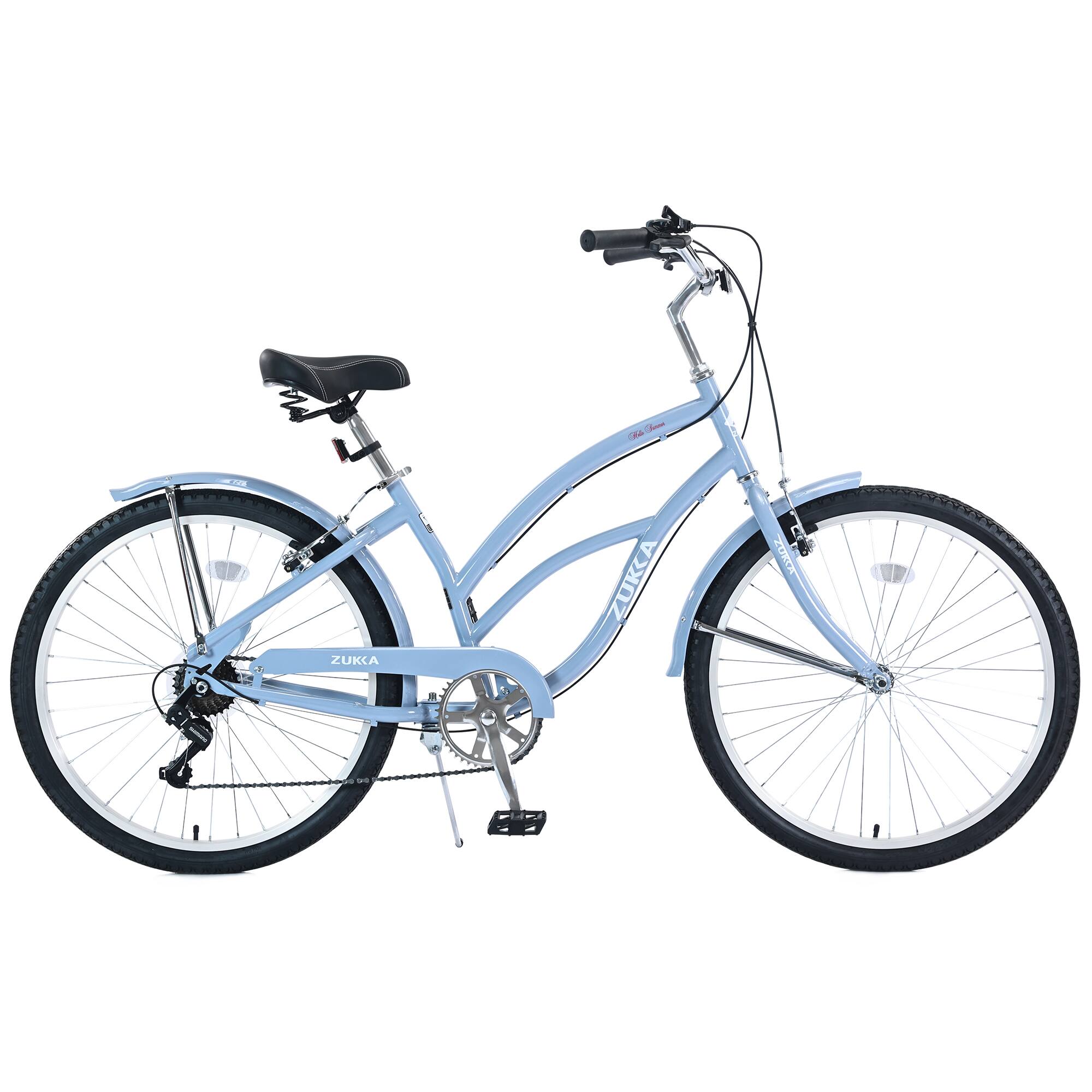 Aukfa 26 Inch Cruiser Bike 7 Speed, Easy Installation, Steel Frame ...