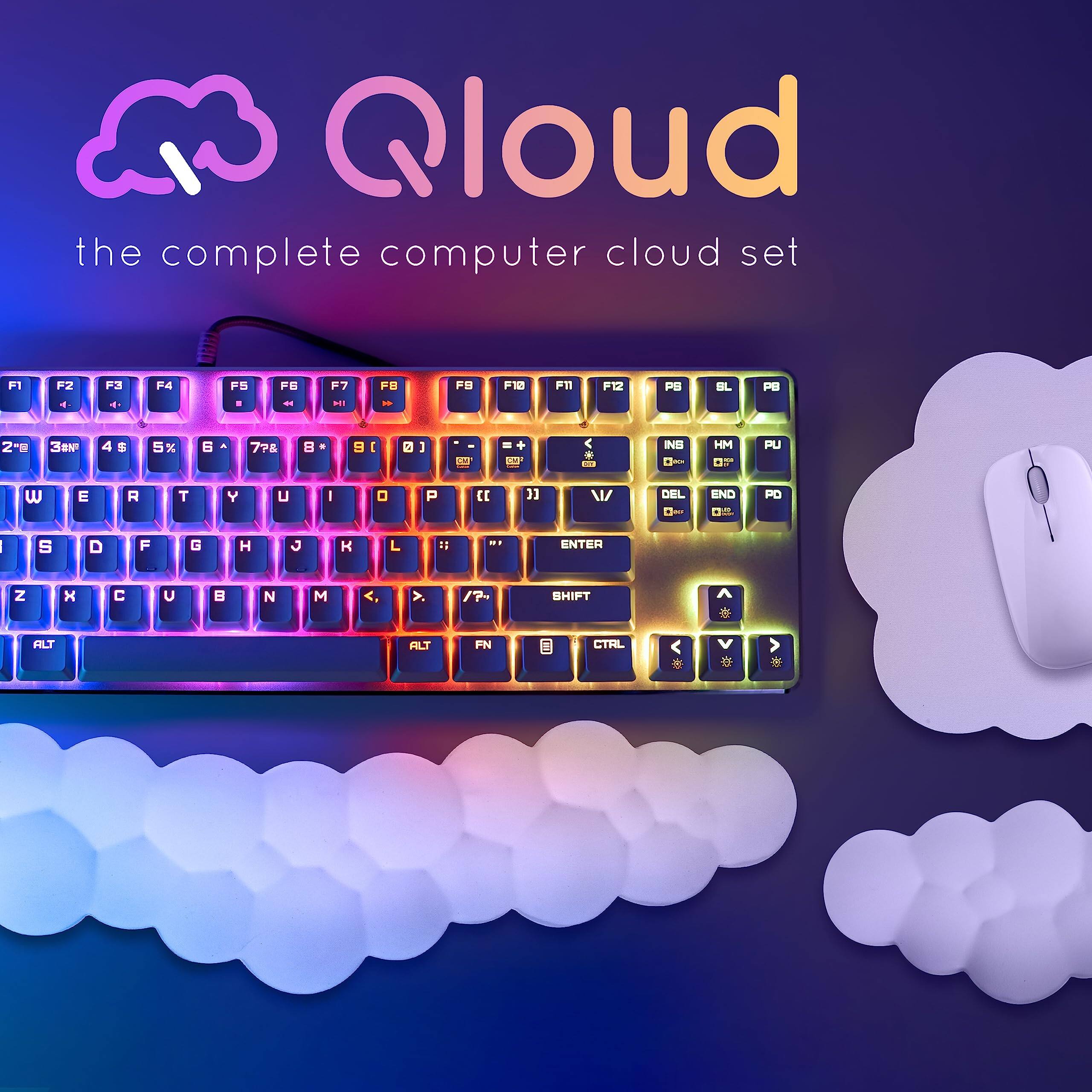 Earthley Blooms Qloud Cloud Wrist Rest for Computer Pad Memory Foam Non ...
