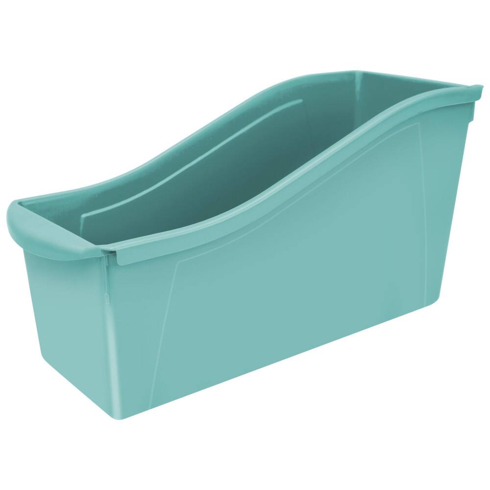 Storex Large Book Bin, Teal STX71107U06C - Best Buy