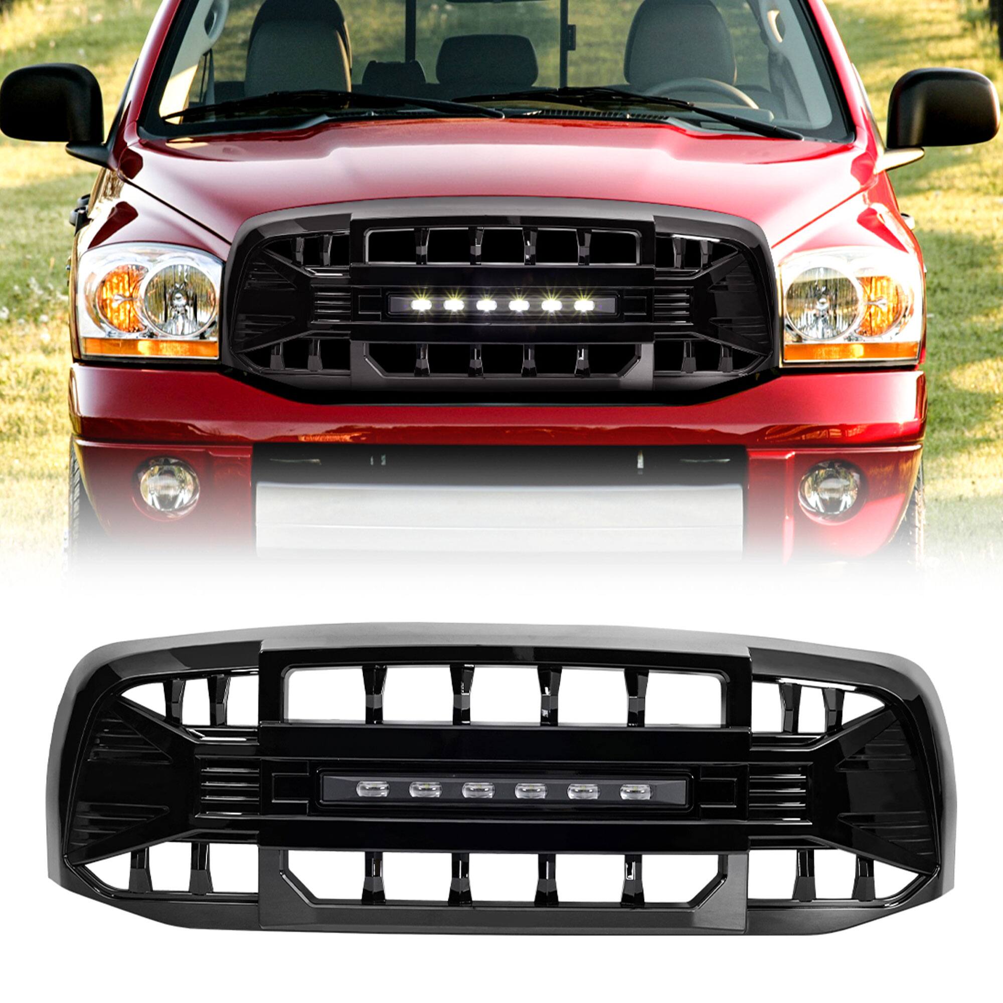 AMERICAN MODIFIED Armor Grille for 2006 to 2008 Dodge Ram 1500 Glossy ...