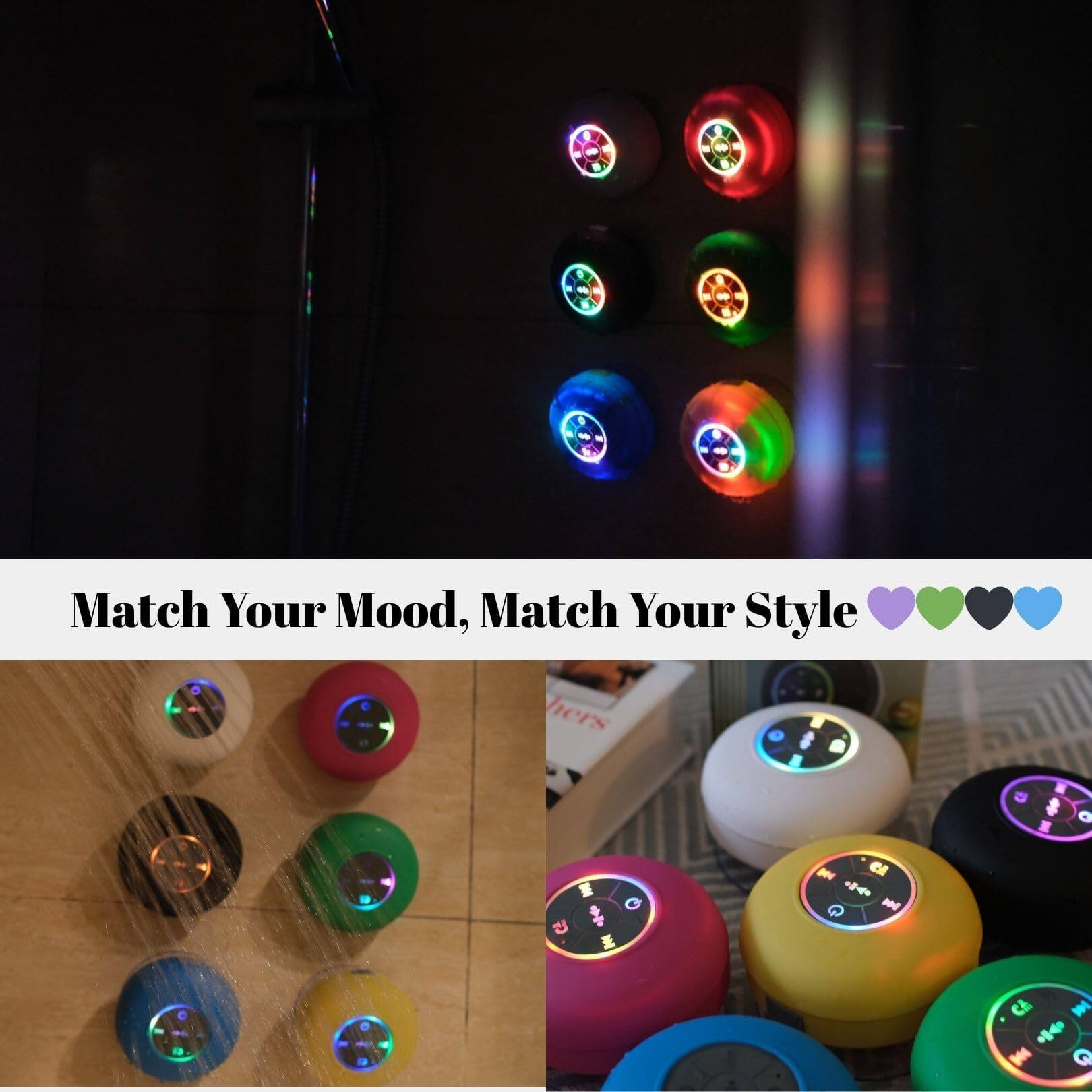 Cozy Serene Led Shower With Led Portable Wireless Mini Mic & Suction ...