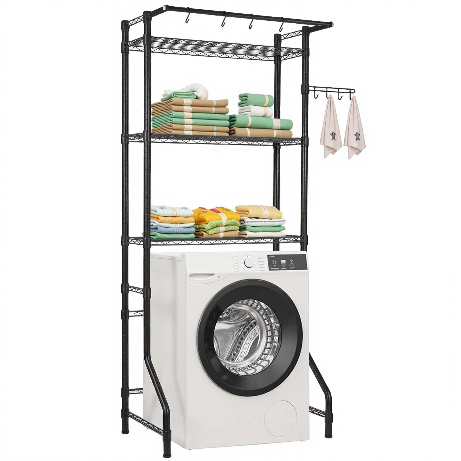 Vevor Over Washer and Dryer Storage Shelf,3 Tiers Laundry Room Drying ...