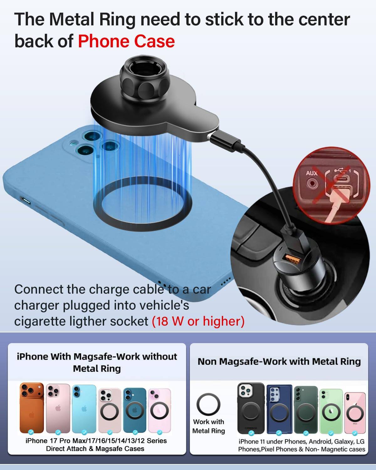 METALTON Car Phone Mount For Honda Civic 2022 2023 2024 2025 2026 ...