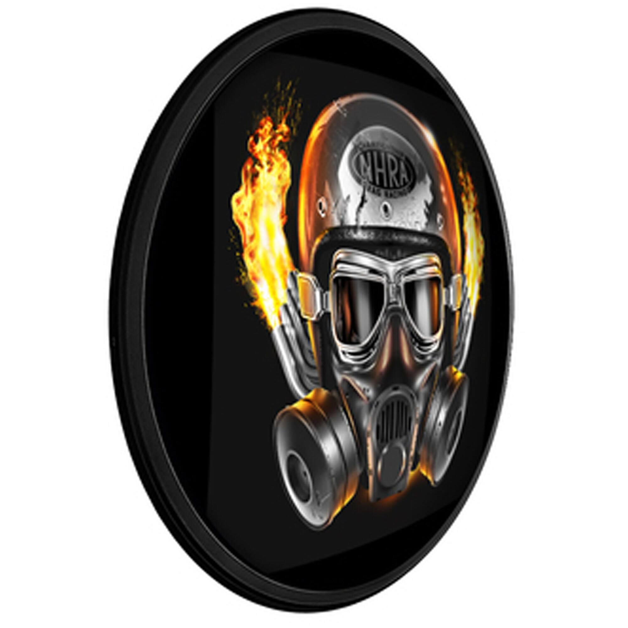The Fan Brand NHRA Gas Mask 18'' Round Slimline Illuminated Wall Sign ...