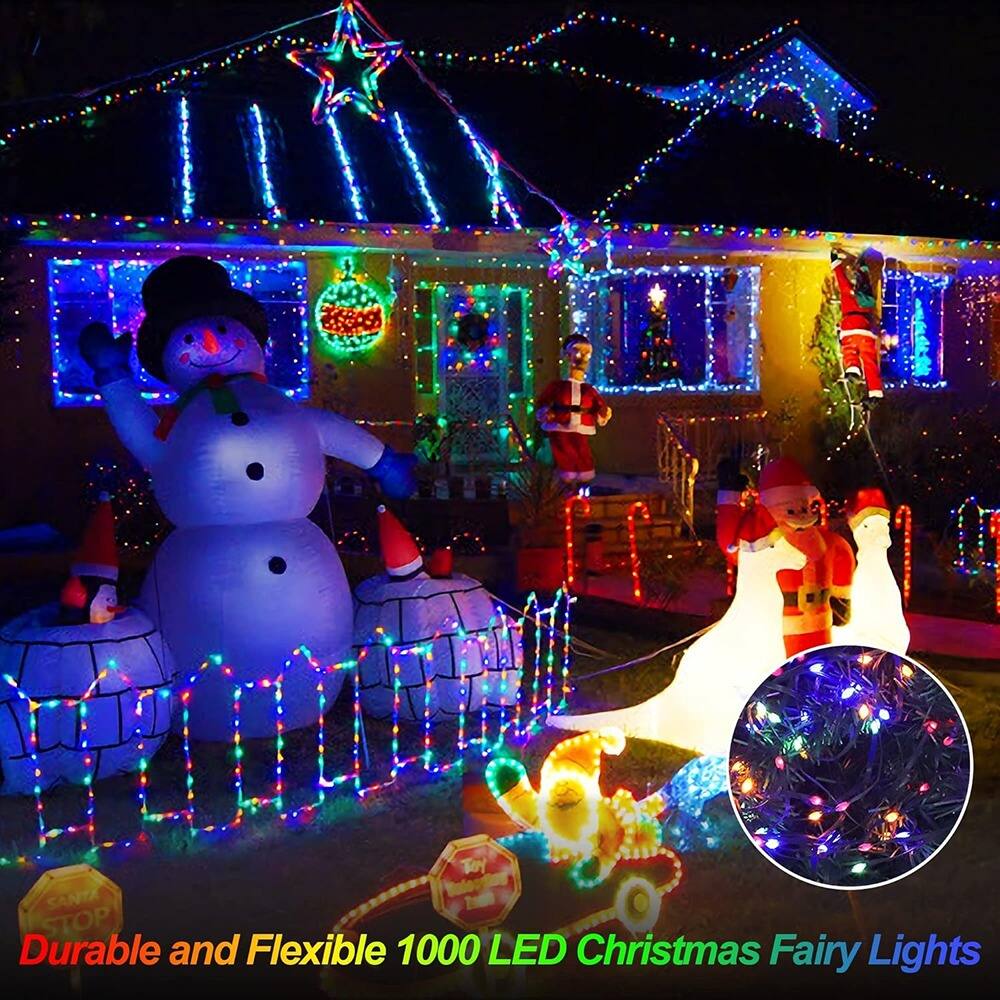 Schertz 1000 LED Christmas Lights, 344FT Fairy String Lights with ...