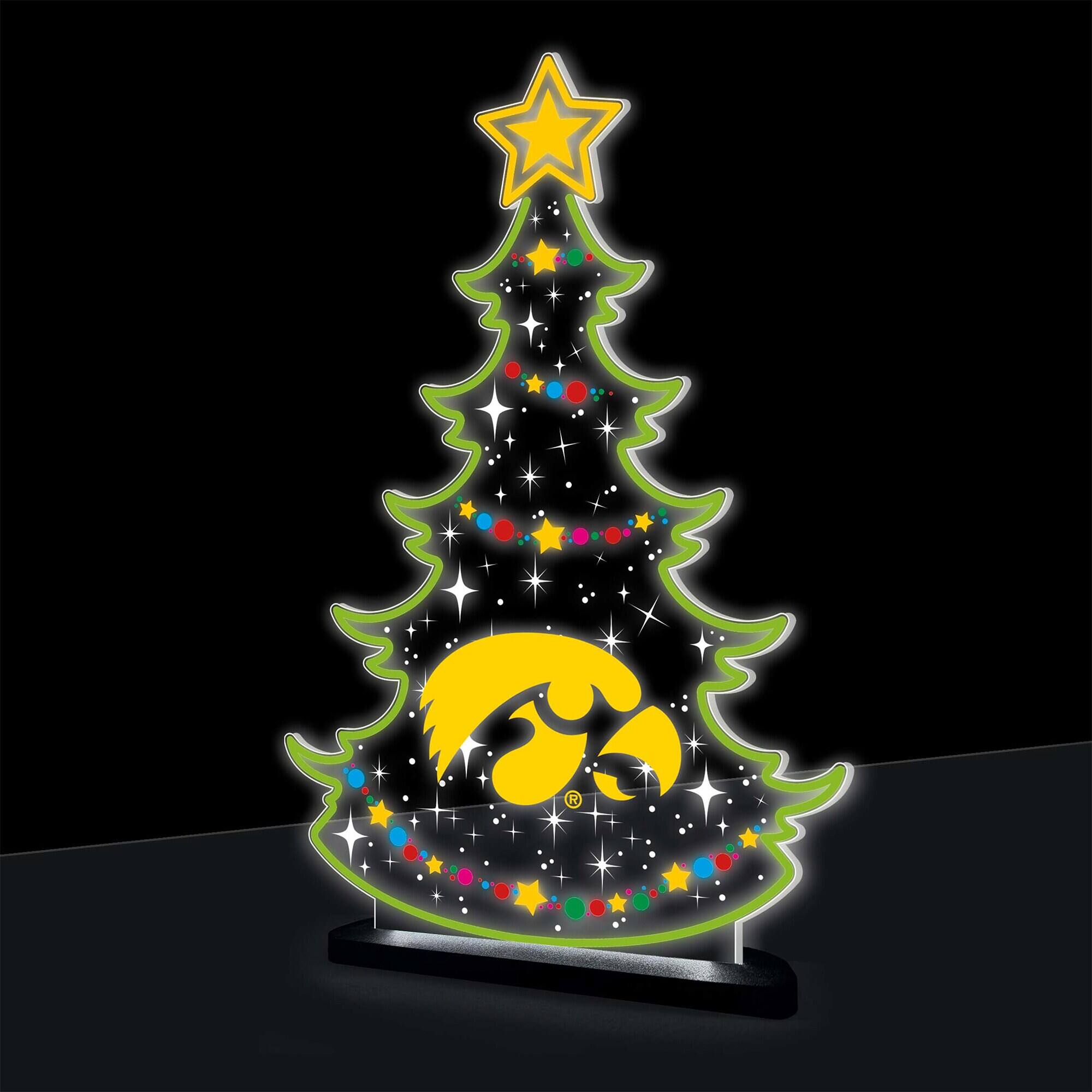 Evergreen Enterprises Iowa Hawkeyes 10" LED Tabletop Christmas Tree ...