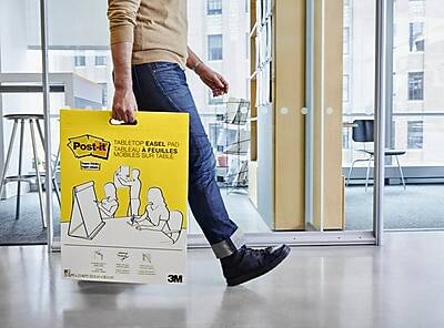 Post it Super Sticky Tabletop Easel Pad, 20" x 23", 20 Sheets/Pad, 4 ...
