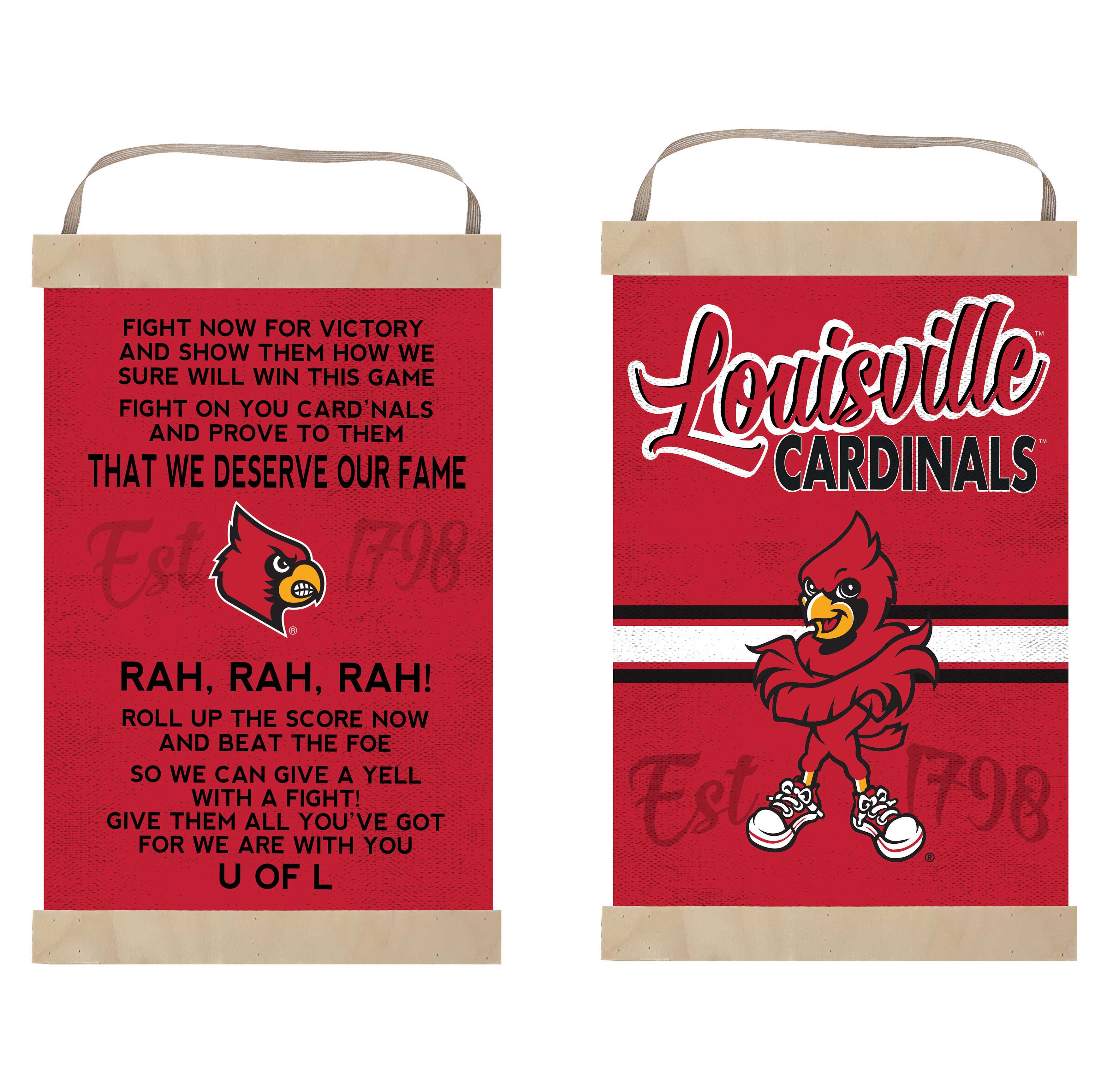 Jardine Louisville Cardinals Fight Song Banner Sign Red 4941662 - Best Buy