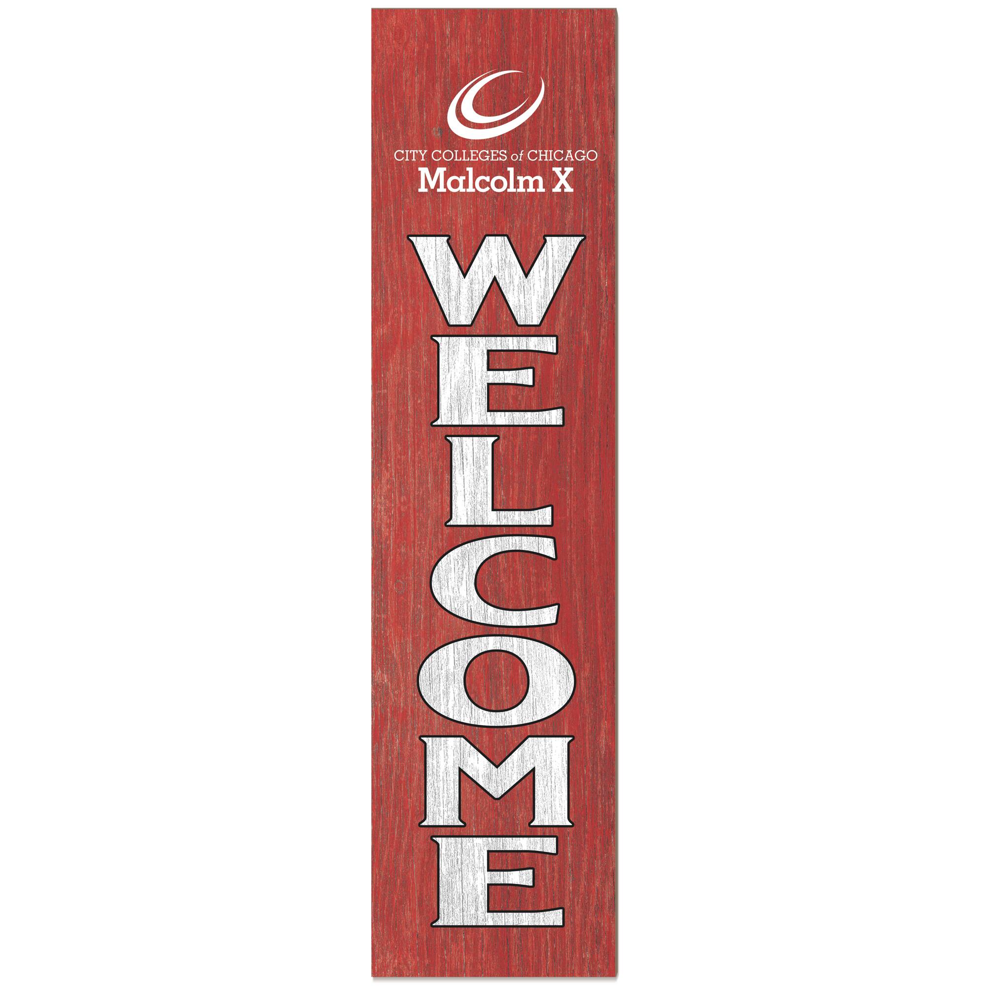 Jardine Malcolm X College Hawks 12" x 48" Outdoor Leaner Welcome Sign ...