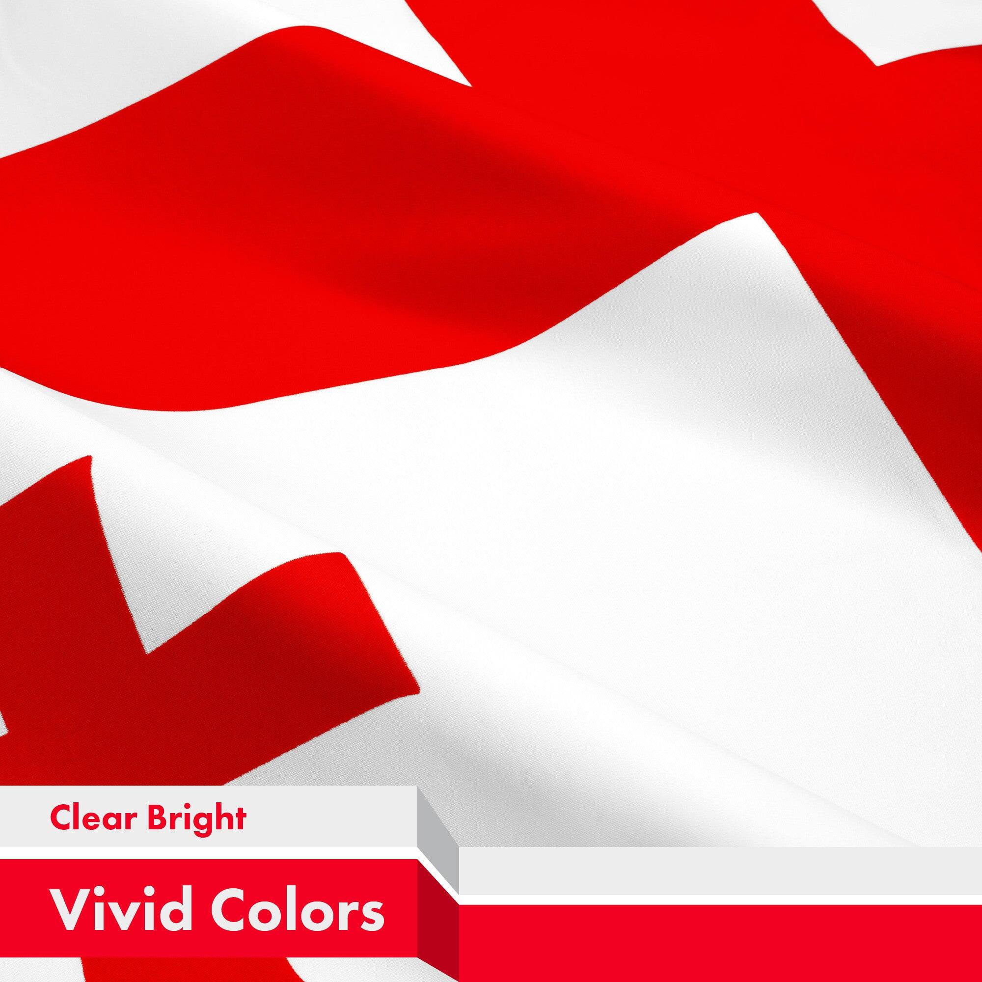 G128 Georgia State Flag, 3 x 5 ft Heavyweight 150D Polyester, Brass ...