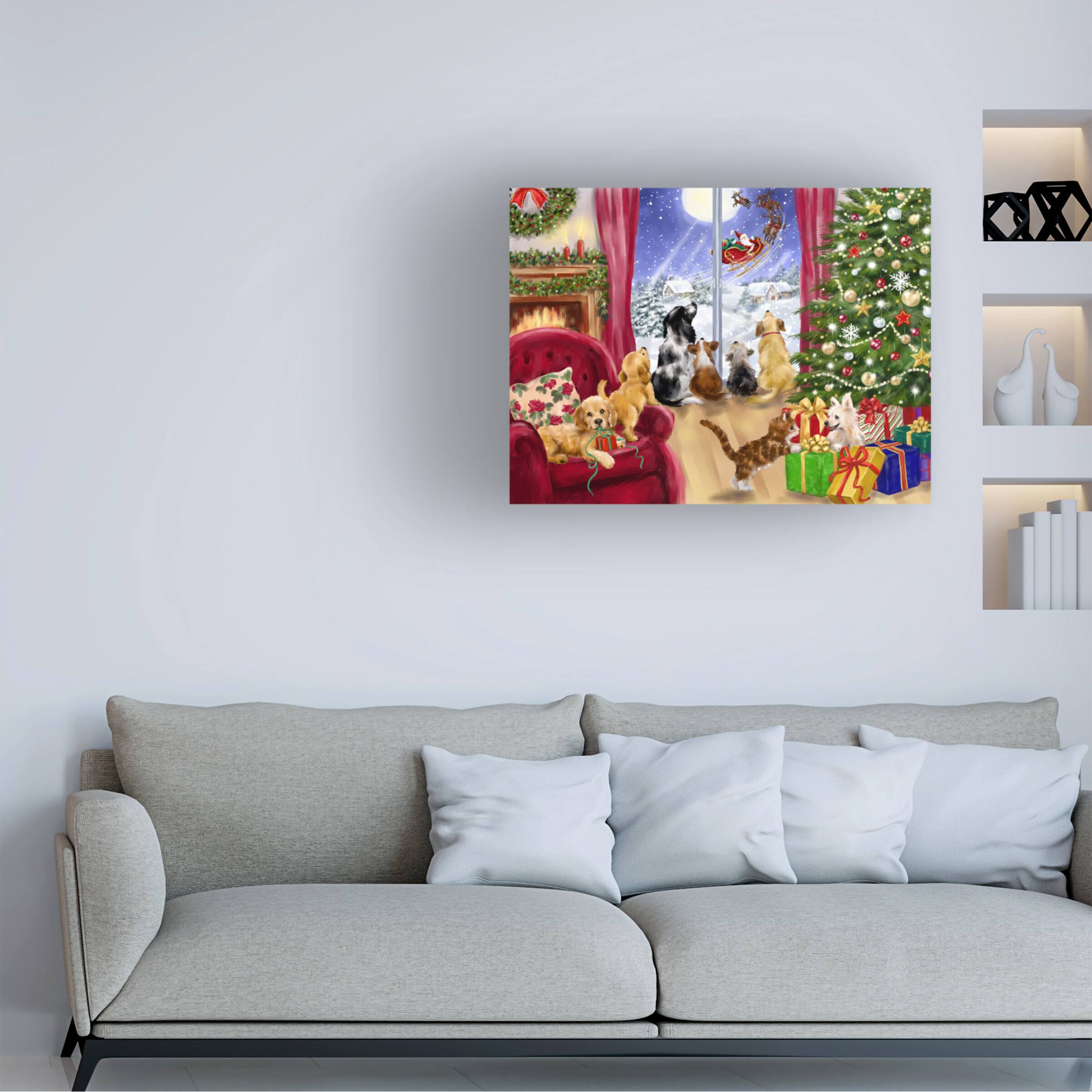 Trademark Fine Art Jean Francois Thank You Santa Canvas Art 24x32 ...