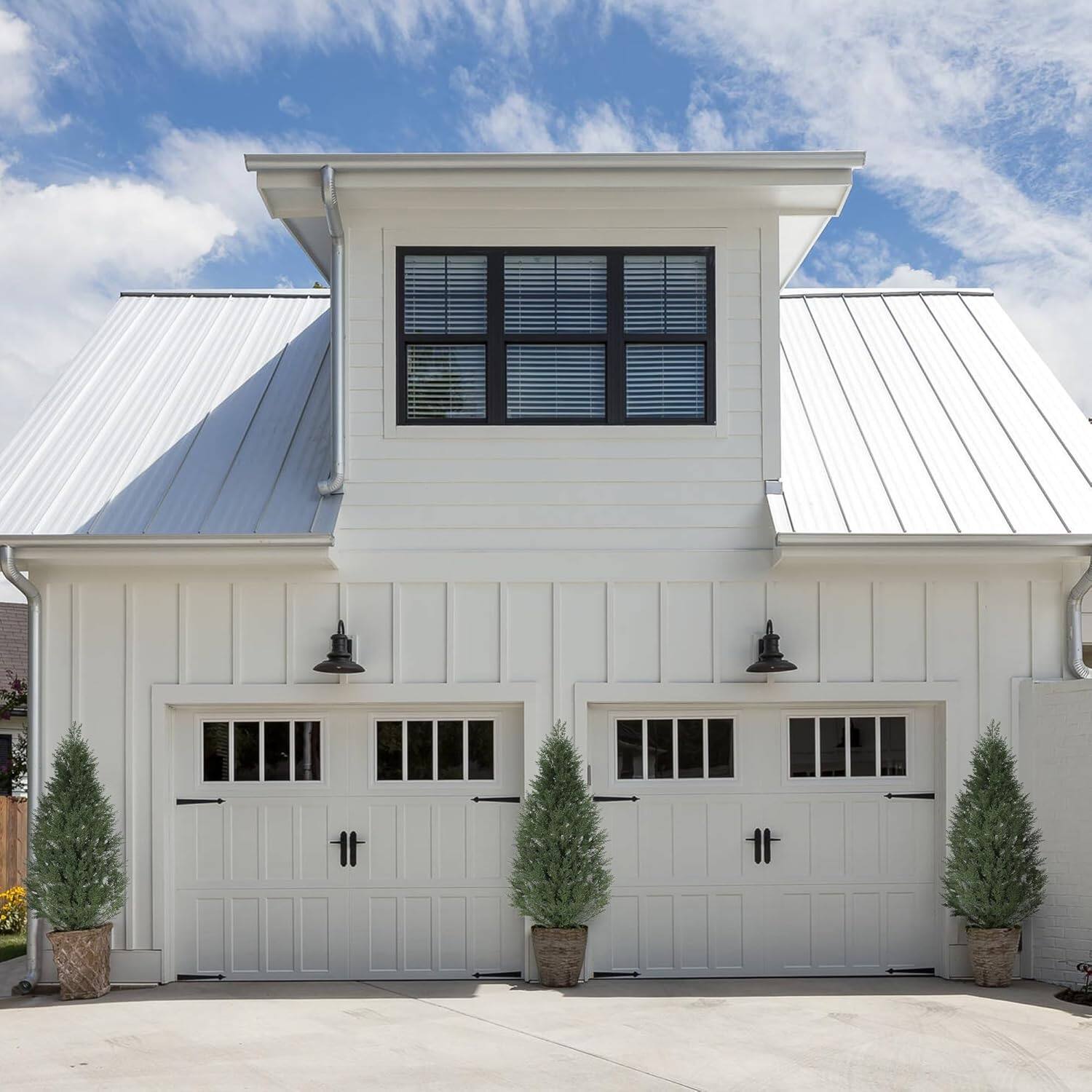 Acekool 5FT Artificial Cedar Topiary Trees (Set of 2), UV Resistant ...