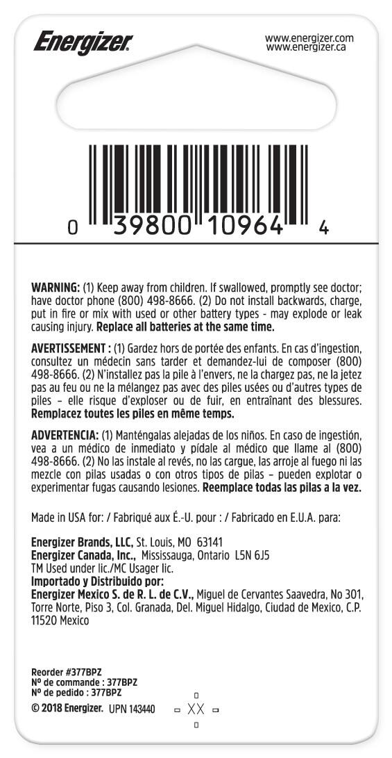 Energizer 377 Batteries (1 Pack), Silver Oxide Button Cell Batteries ... Energizer 377 Batteries (1 Pack), Silver Oxide Button Cell Batteries ...