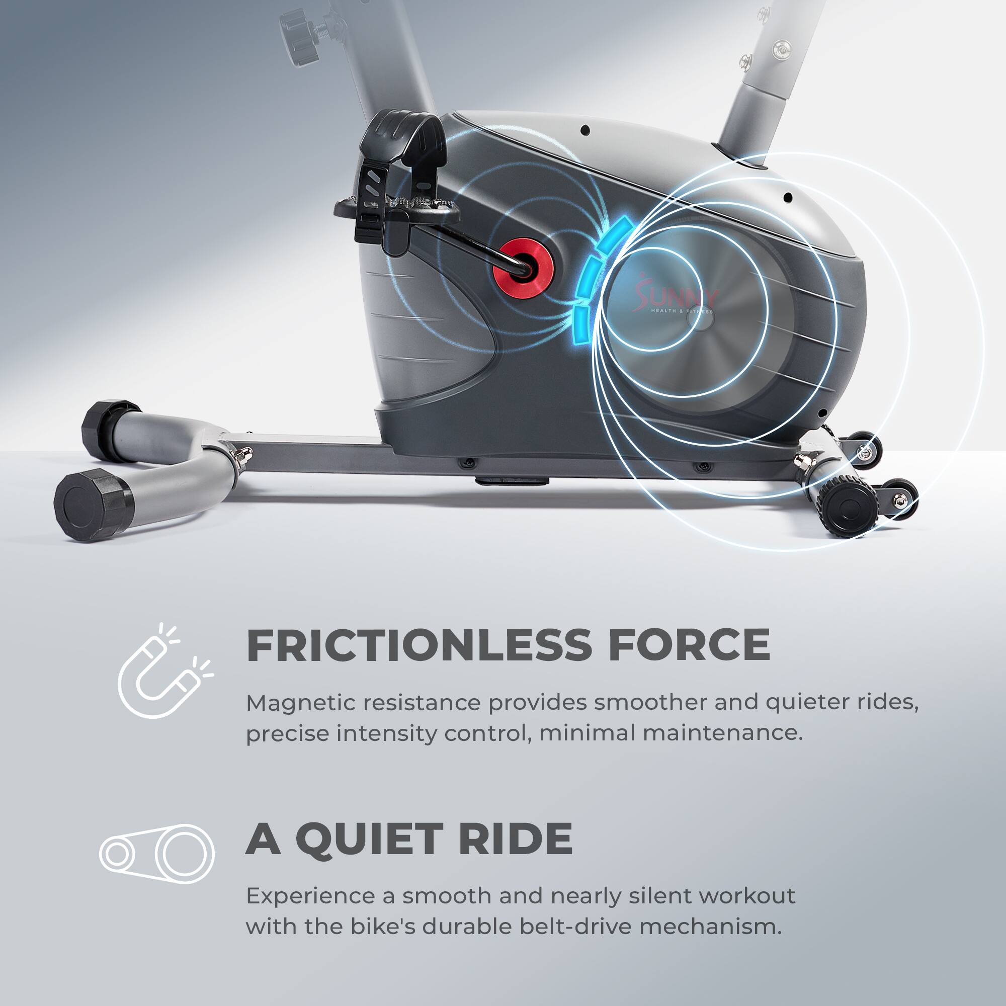 Sunny Health & Fitness Performance Smart Upright Exercise Bike Dark ...