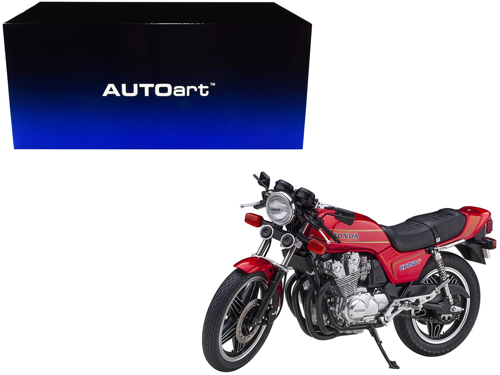 Honda CB750F Motorcycle with Helmet "Baribari Legend" (1986) OVA 1/12 Model by Autoart Red 12561 ...