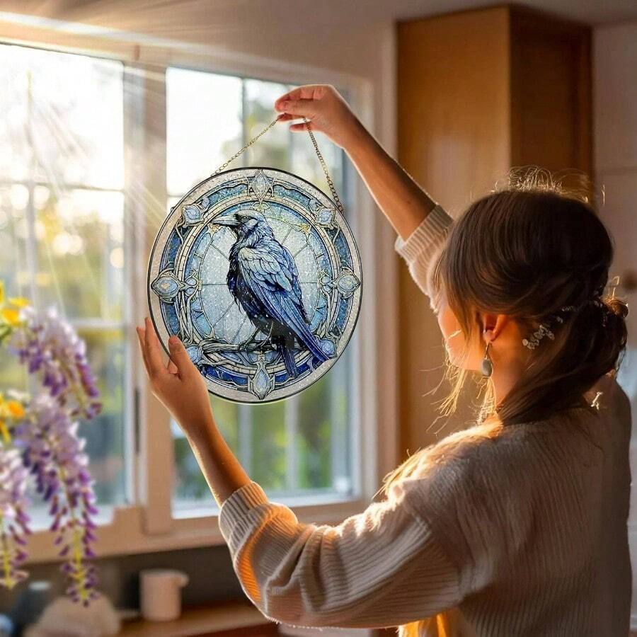 Live At Space 8 Inch Stained Glass Suncatcher Ornament Catchers Indoor ...